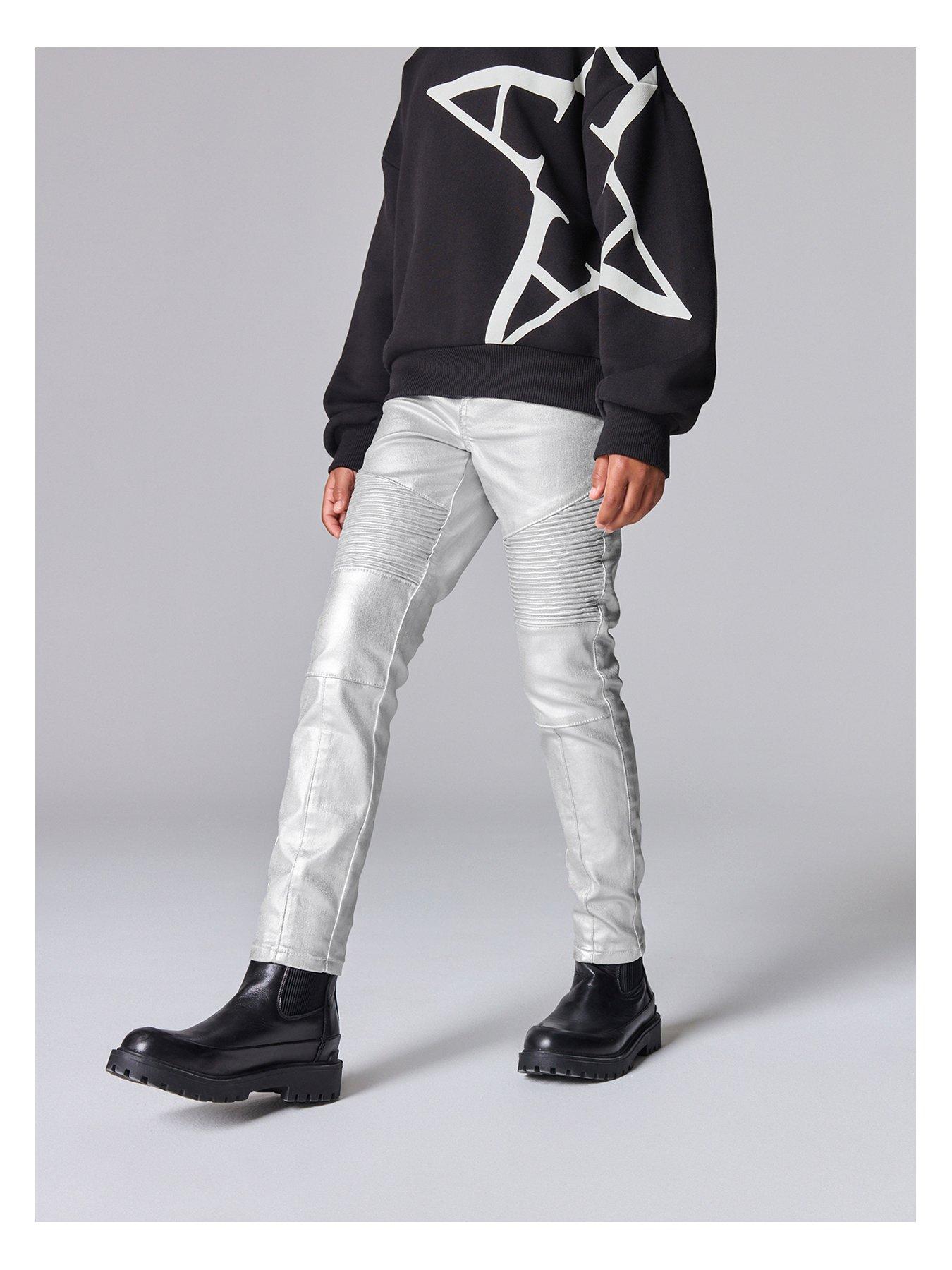 smALLSAINTS All Saints Girls Suri Metallic Jean - Grey | Very