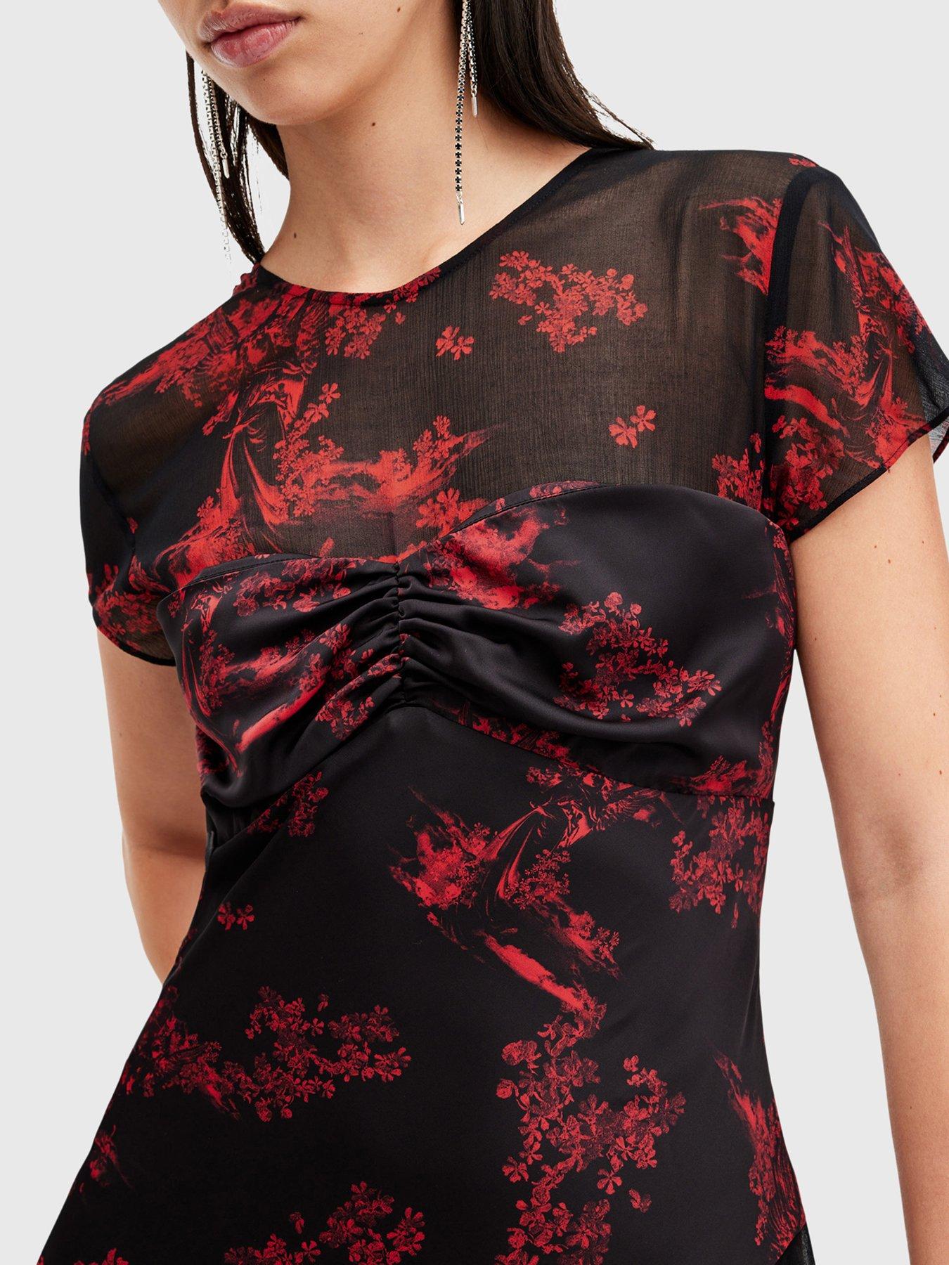 AllSaints Tasha Midi Dress - Red | Very