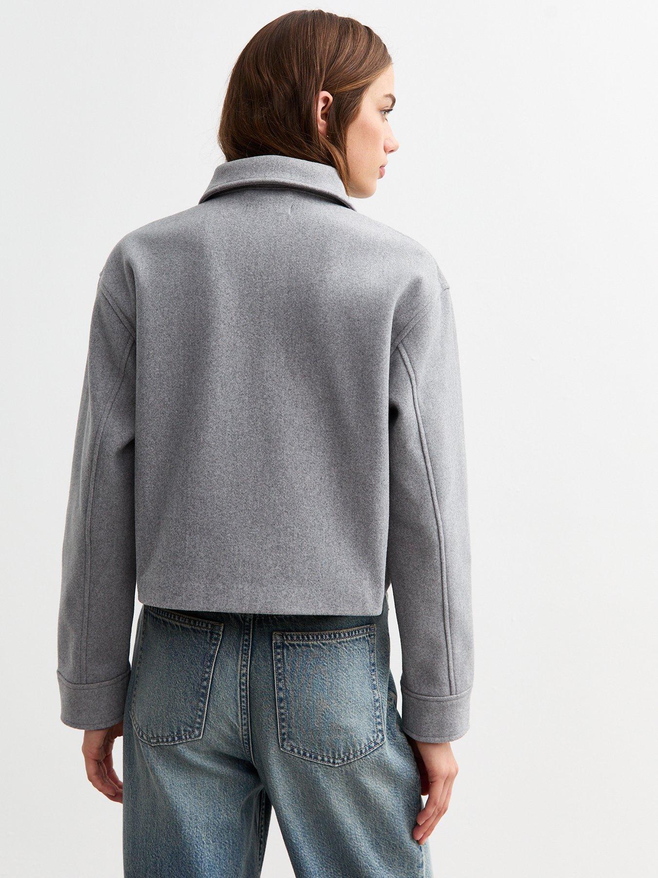 New Look Cropped Shacket - Grey | Very
