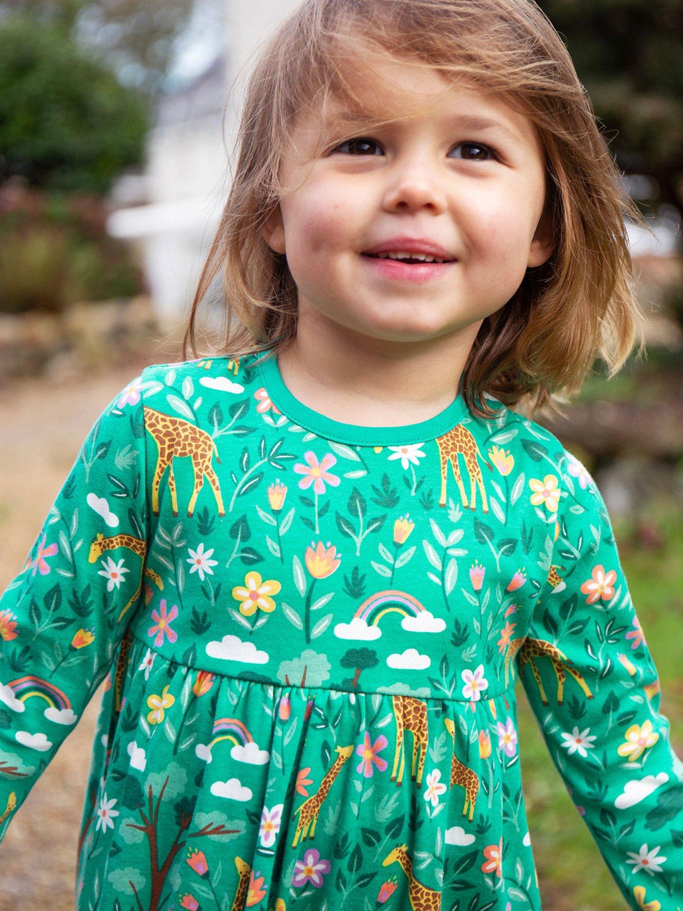 Frugi Girls Dani Dress - Green | Very