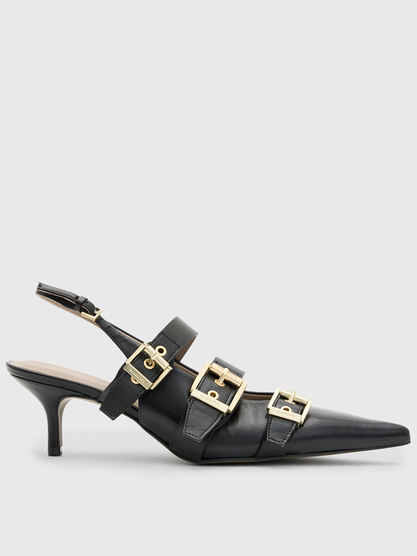 AllSaints Grace Buckle Heels - Black | Very