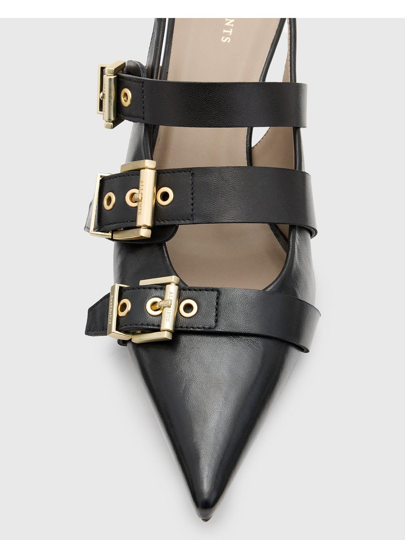 AllSaints Grace Buckle Heels - Black | Very
