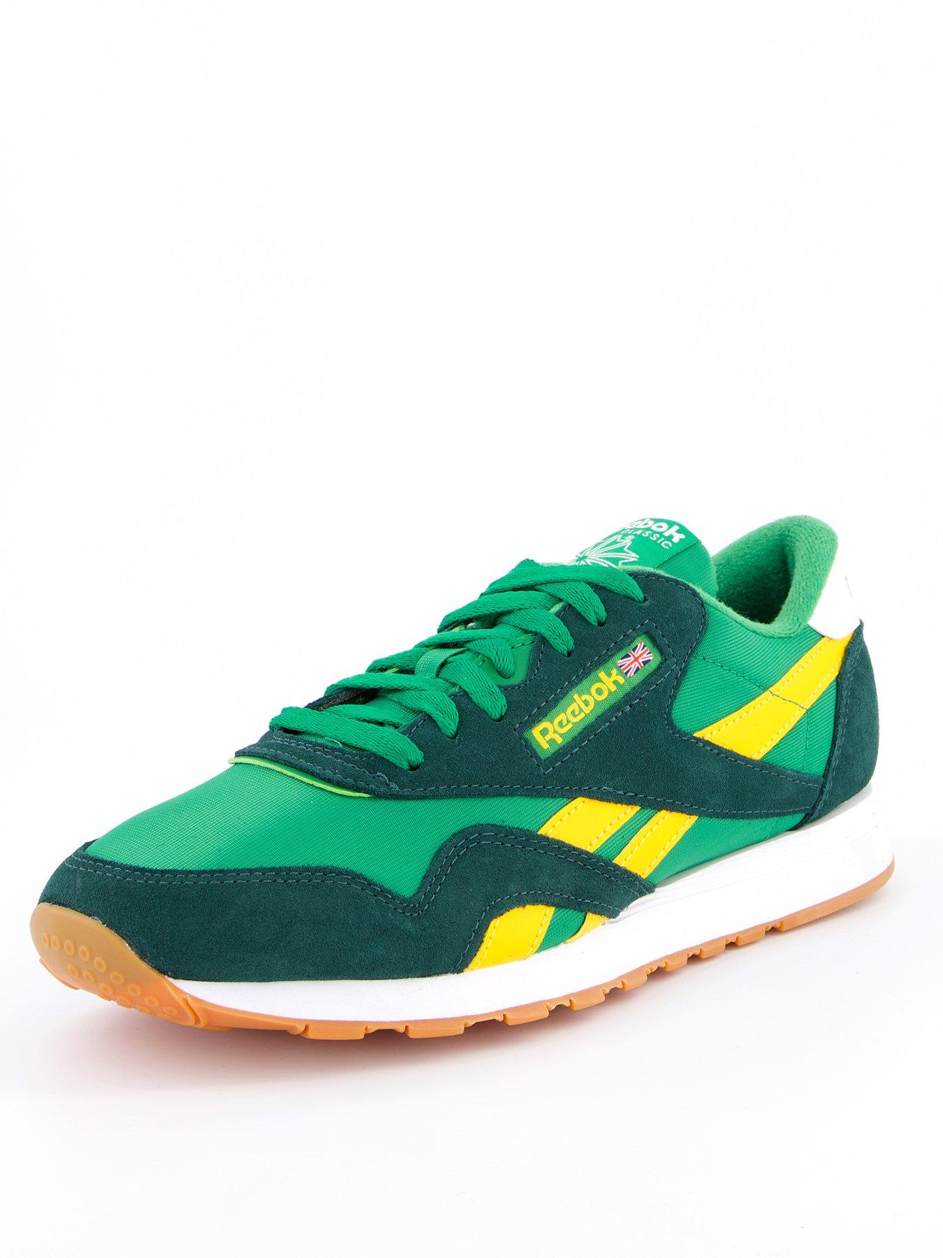 Reebok Men's Classic Nylon Trainers - Green | Very