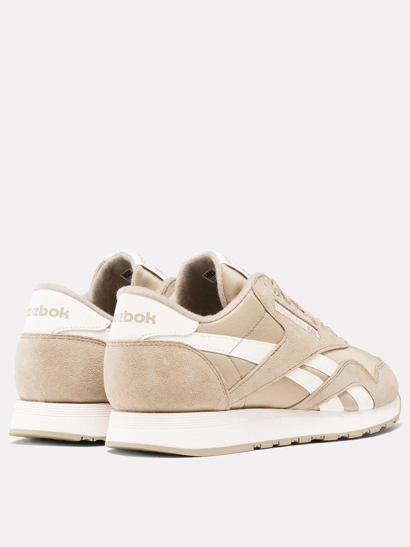 Reebok Mens Classic Nylon Trainers - Beige | Very