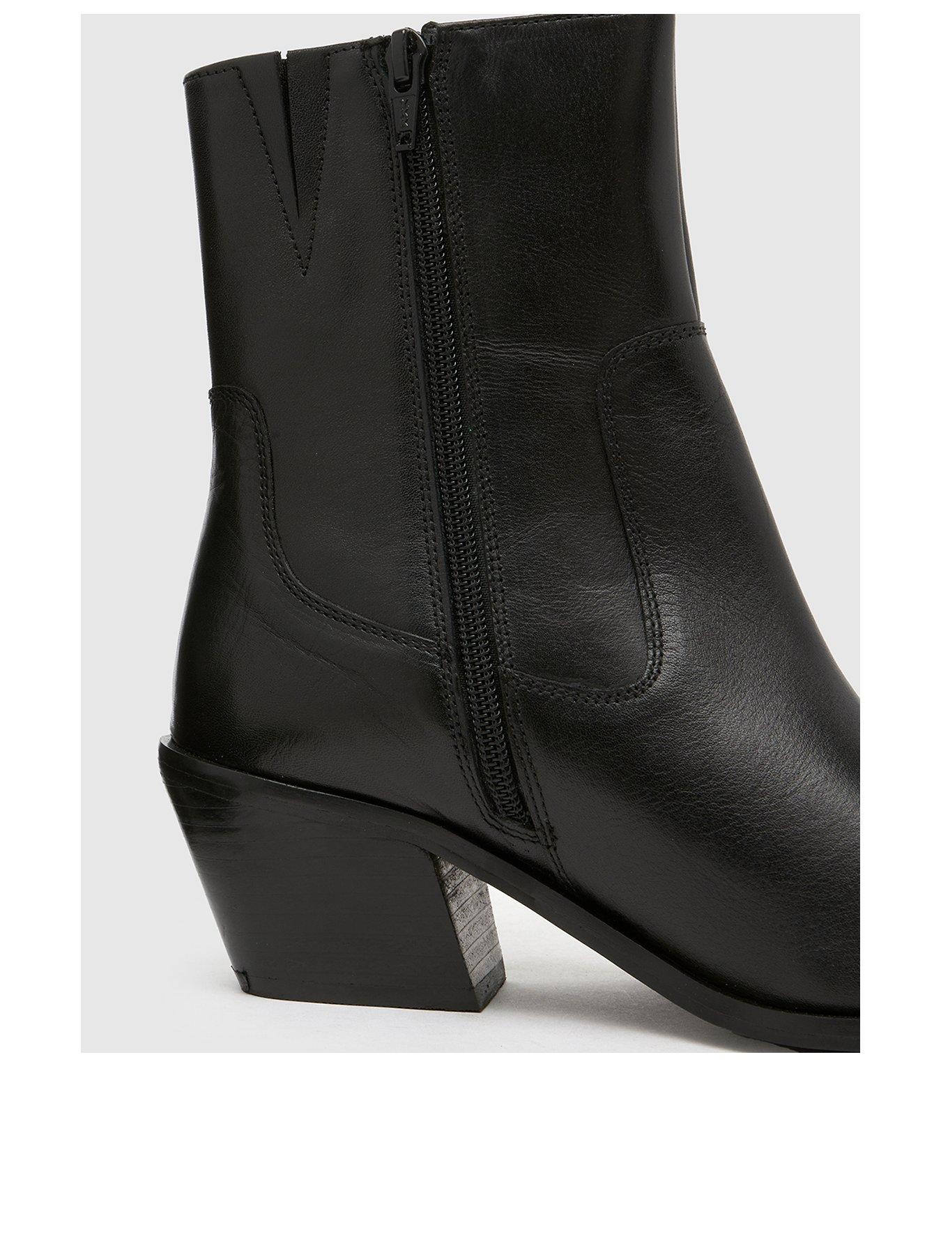 Schuh Briar Leather Western Boot - Black | Very