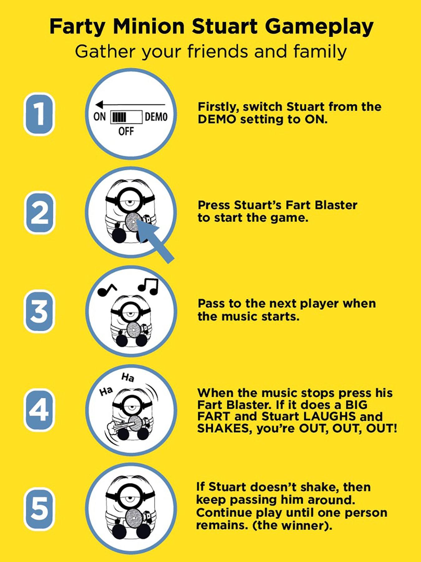 Minions Farty Minion Stuart Pass The Parcel Kids Game | Very