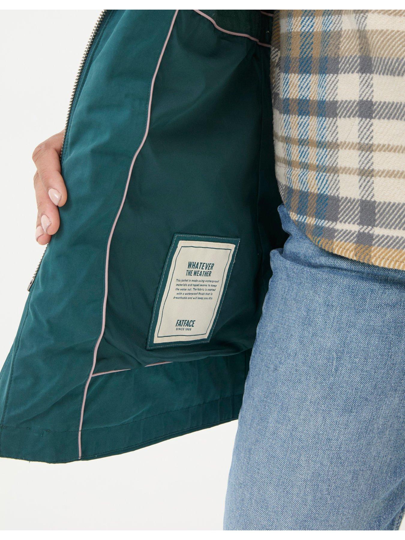 FatFace Tiegan Waterproof Coat - Green | Very