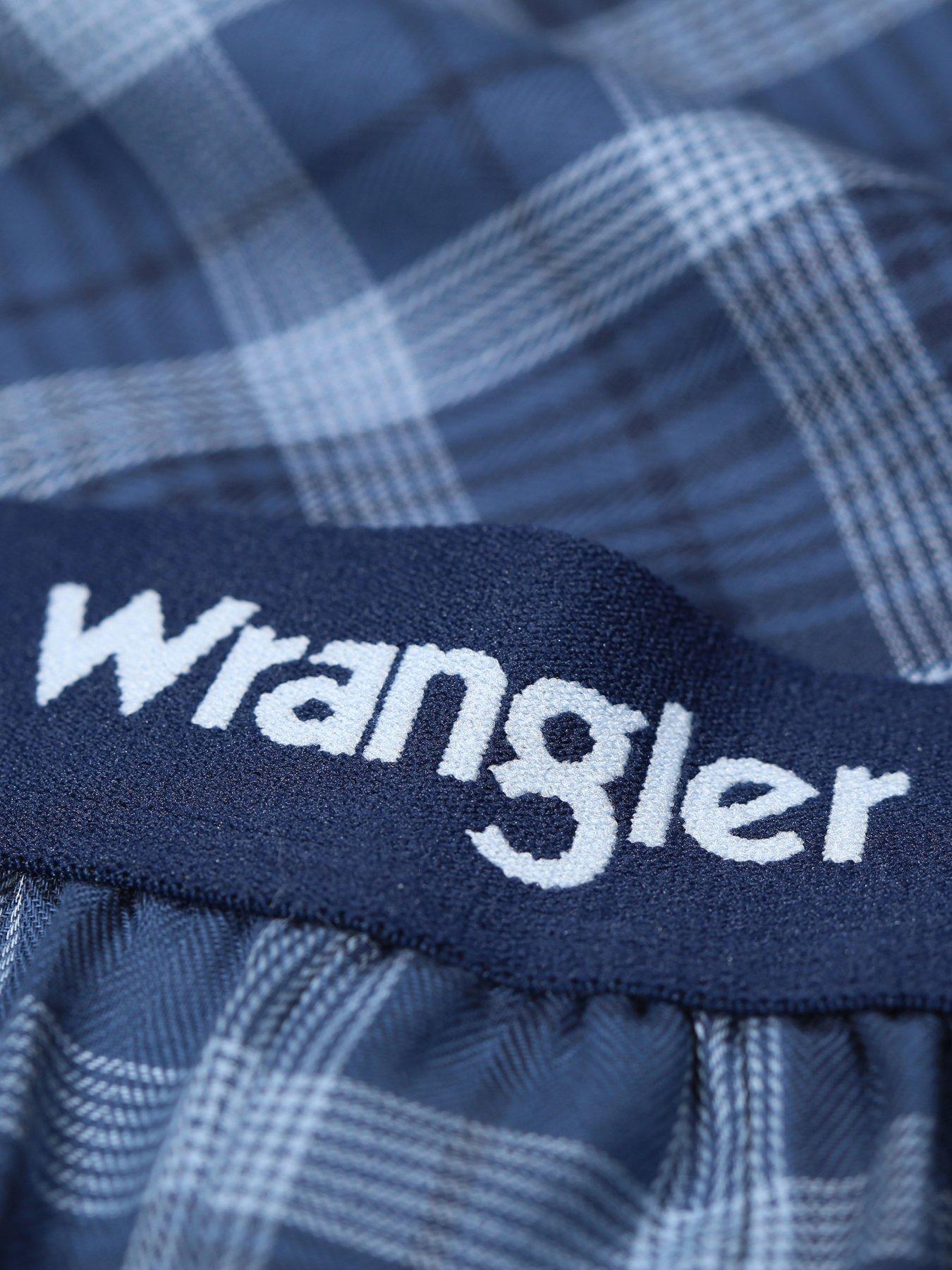 Wrangler Woven Check Pyjama Bottoms - Blue | Very