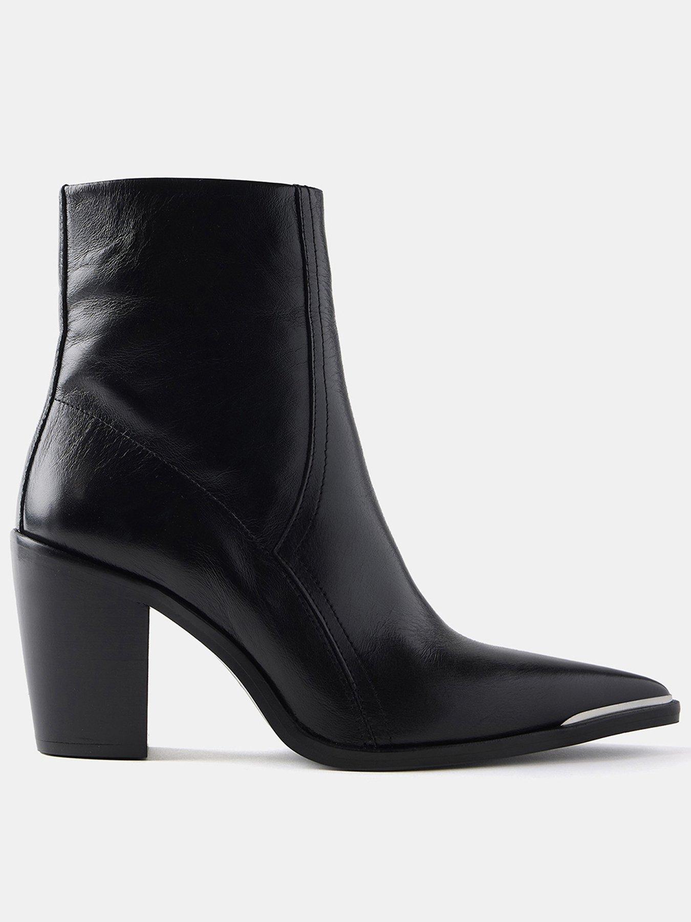 Mint Velvet Rue Leather Ankle Boot - Black | Very