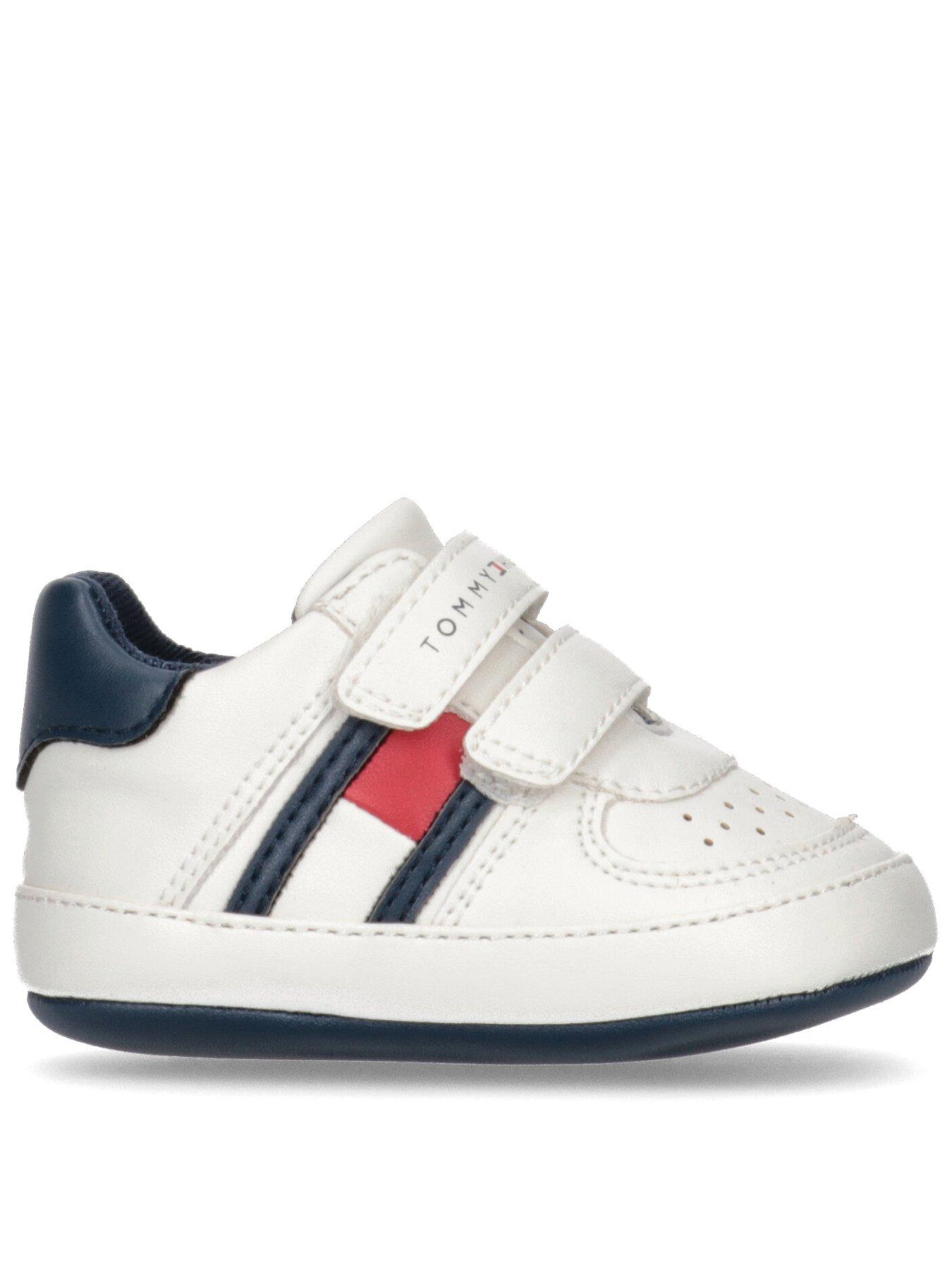 Tommy Hilfiger Baby Kiki Flag Low Cut Velcro Shoe - Off White | Very.co.uk