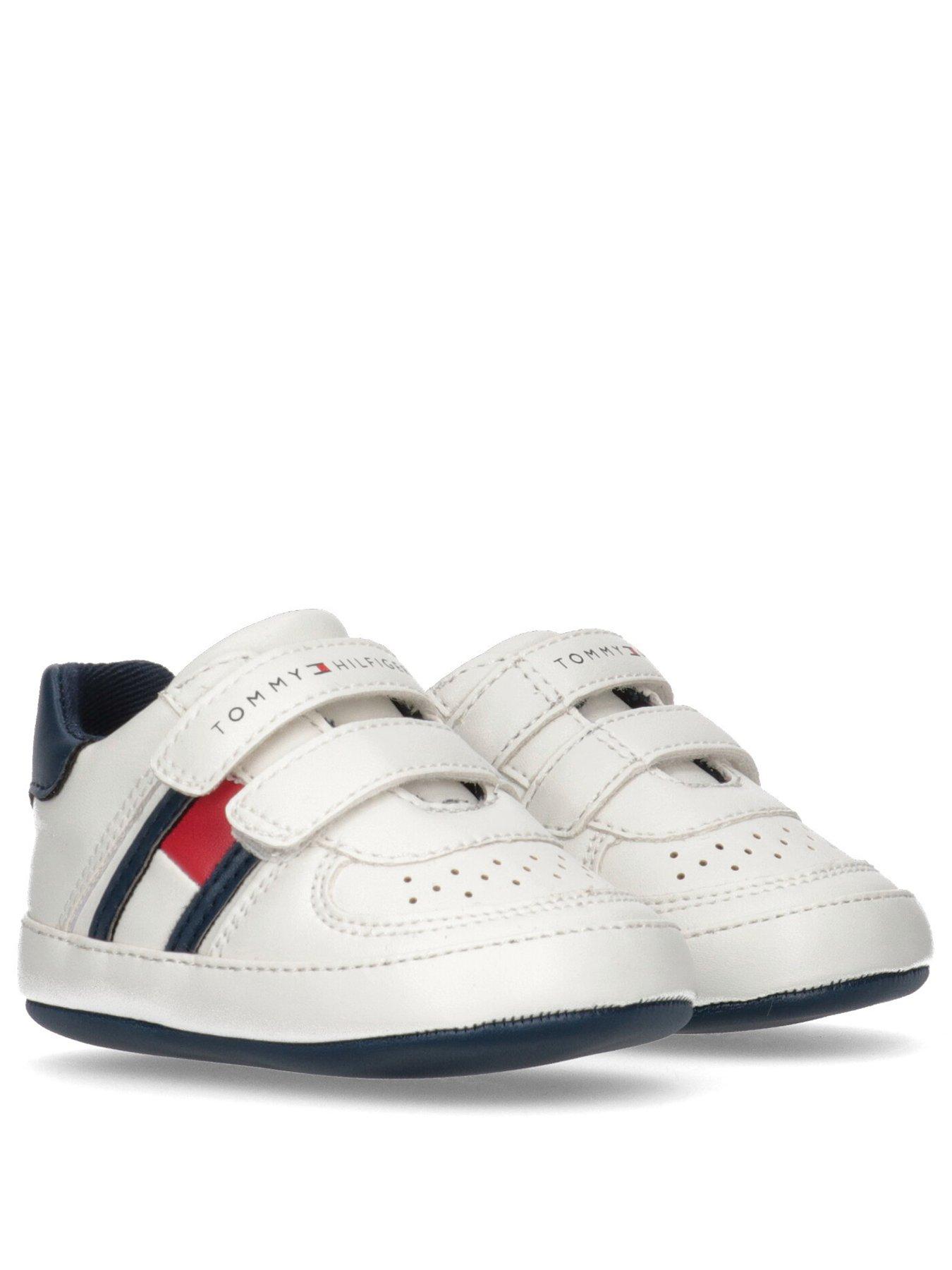 Tommy Hilfiger Baby Kiki Flag Low Cut Velcro Shoe - Off White | Very.co.uk