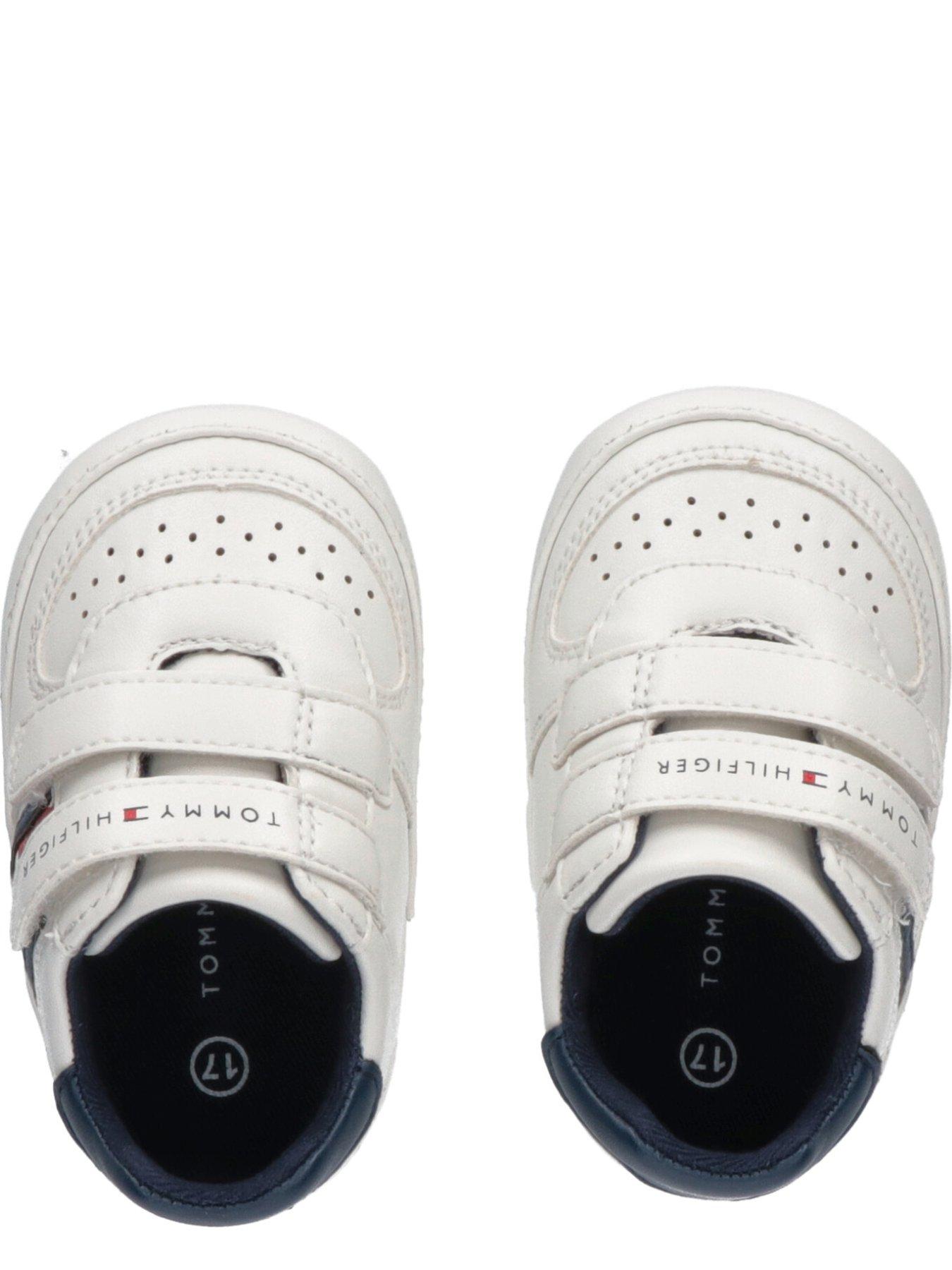 Tommy Hilfiger Baby Kiki Flag Low Cut Velcro Shoe - Off White | Very.co.uk