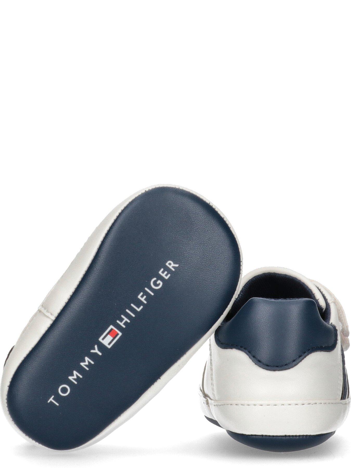 Tommy Hilfiger Baby Kiki Flag Low Cut Velcro Shoe - Off White | Very.co.uk