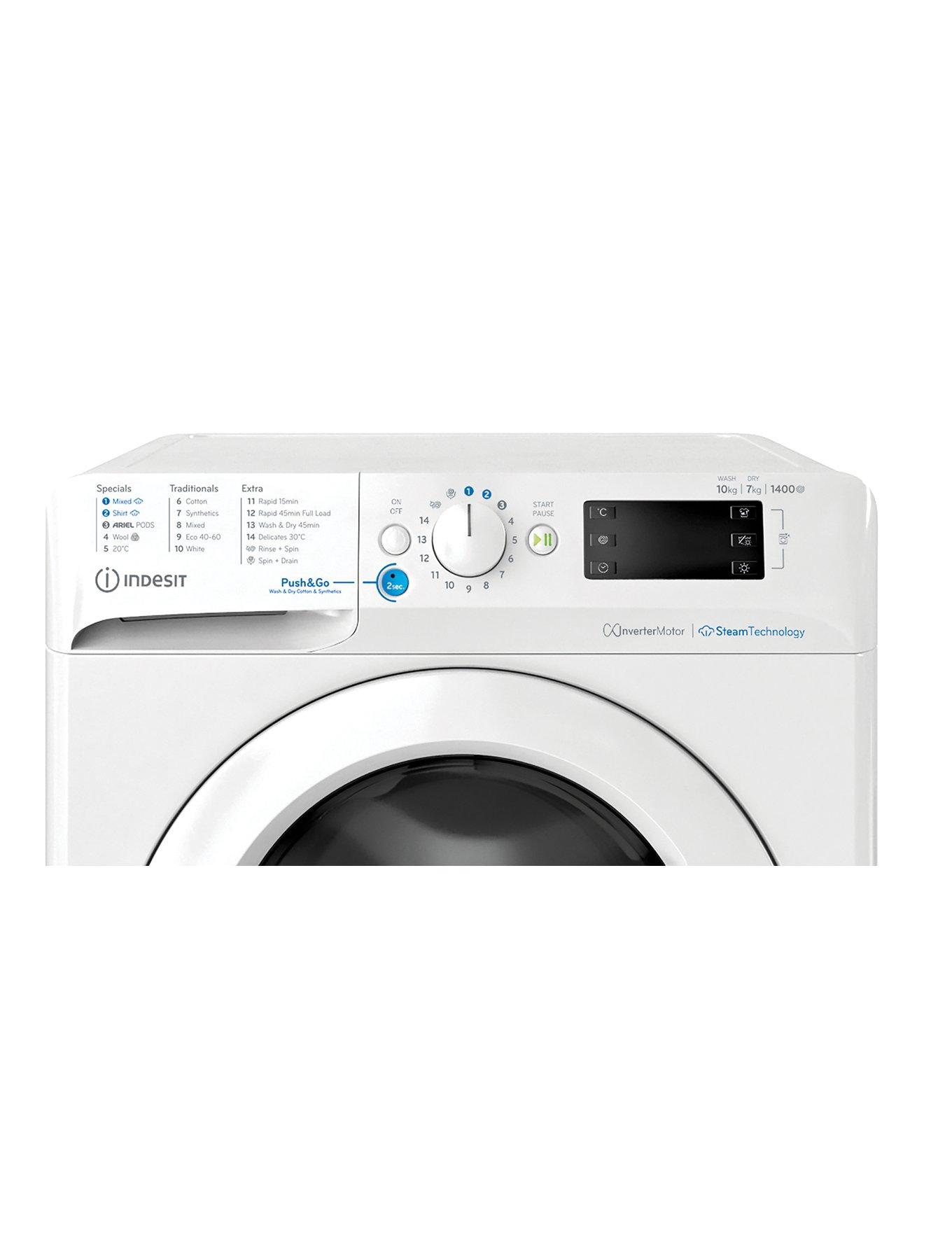 Indesit Push&Go BDE107436WVUK 10kg Washer Dryer - White | Very