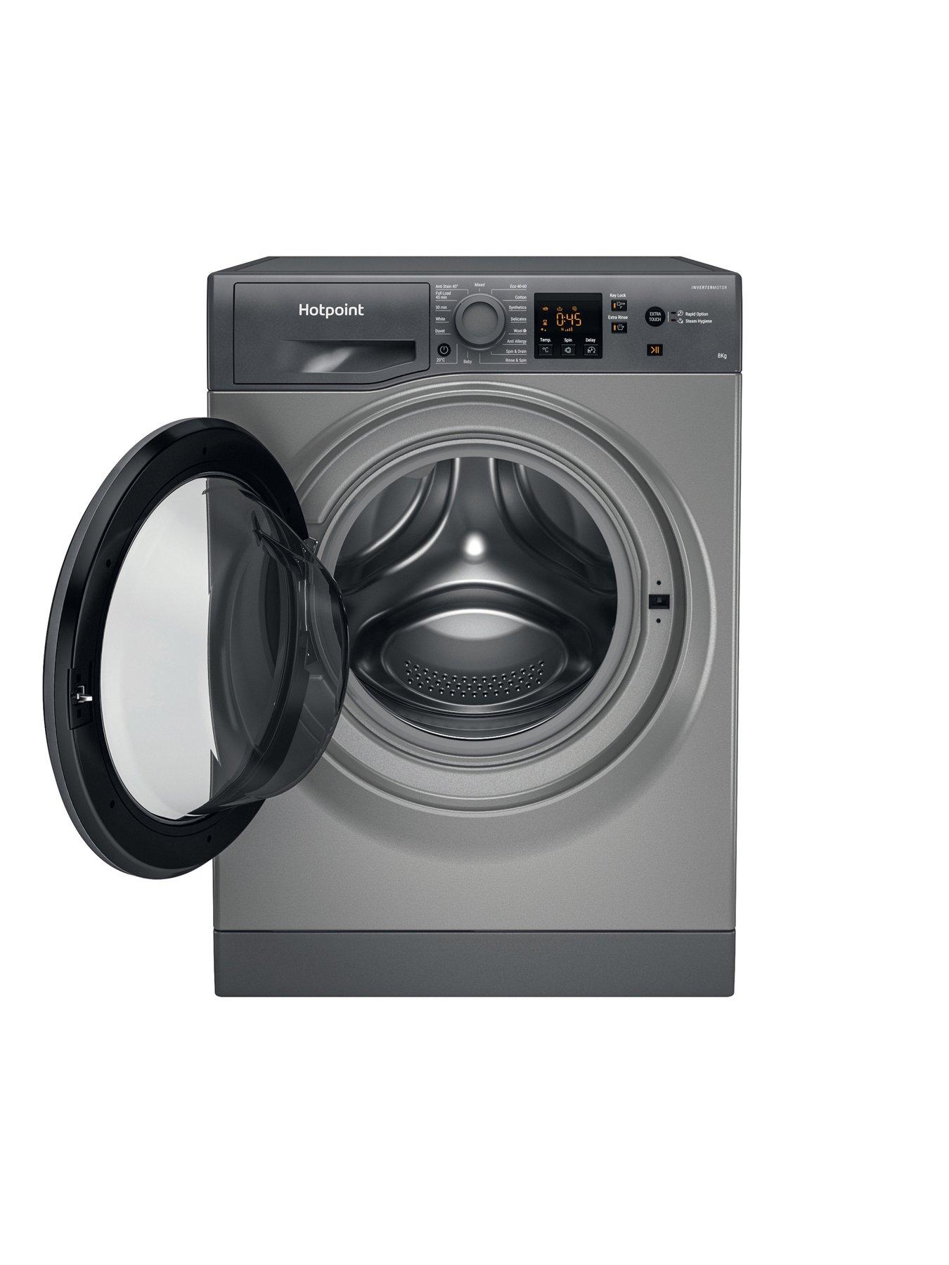 Hotpoint Anti-Stain NSWM846GGUK 8kg Load, 1400 Spin Washing Machine ...