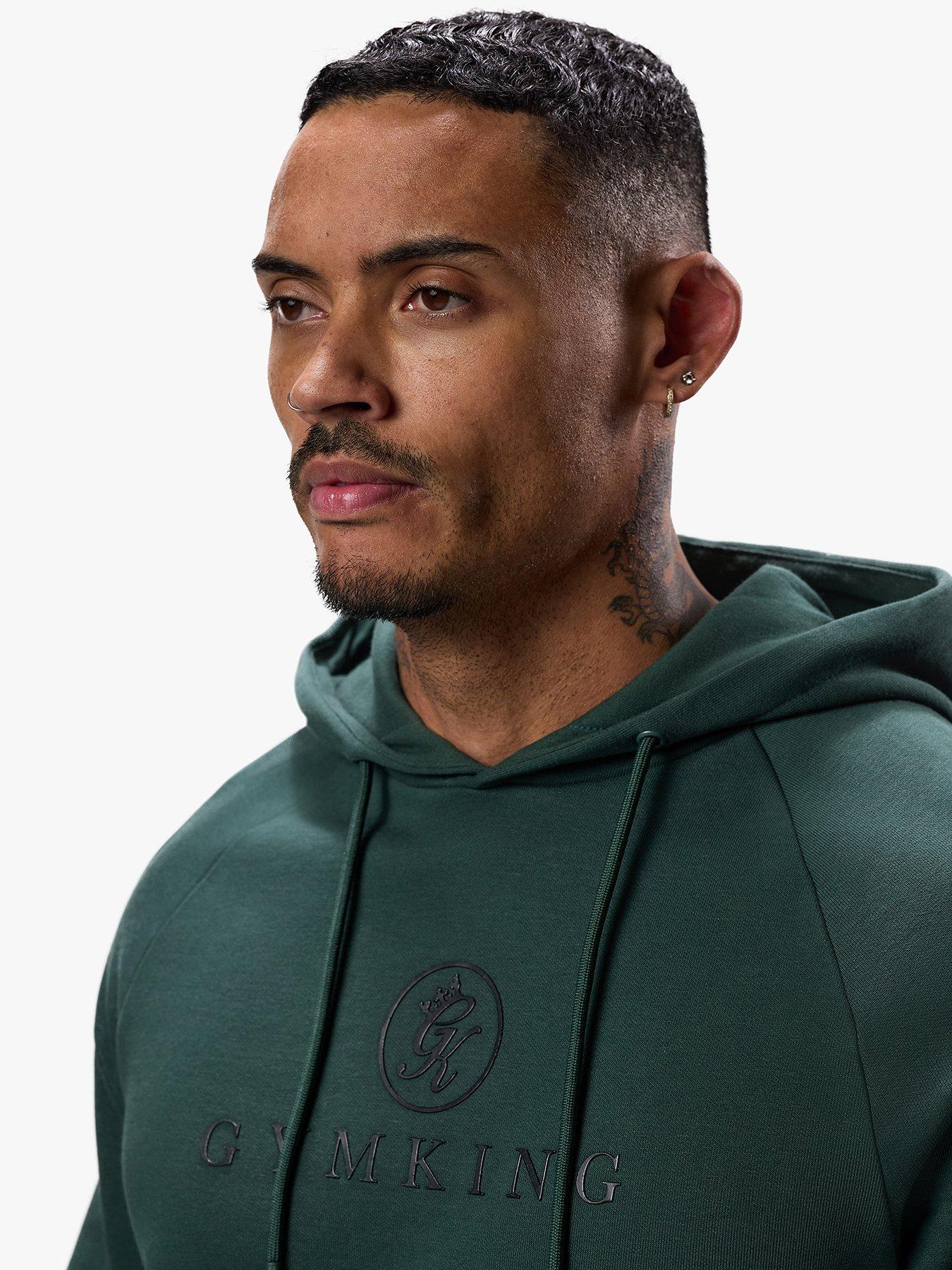 Gym King Men's Pro Logo Fleece Hoodie - Green | Very