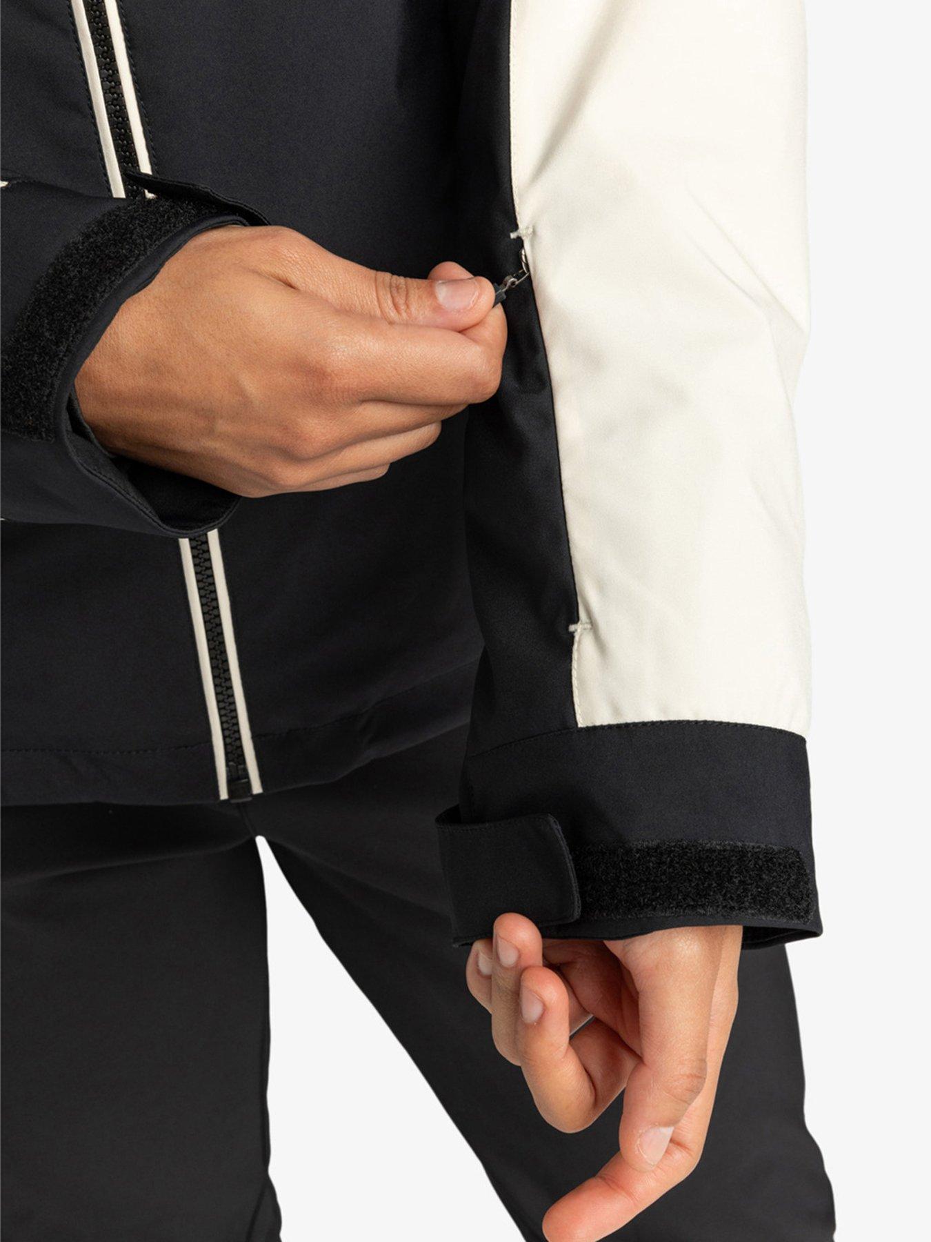 Roxy Women's Free Jet Colour Block Ski Jacket - Black/Cream | Very