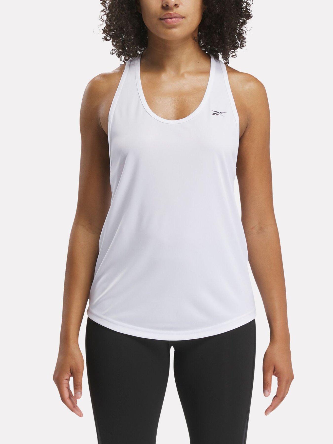 Reebok Womens Training Id Train Mesh Back Tank - White | Very
