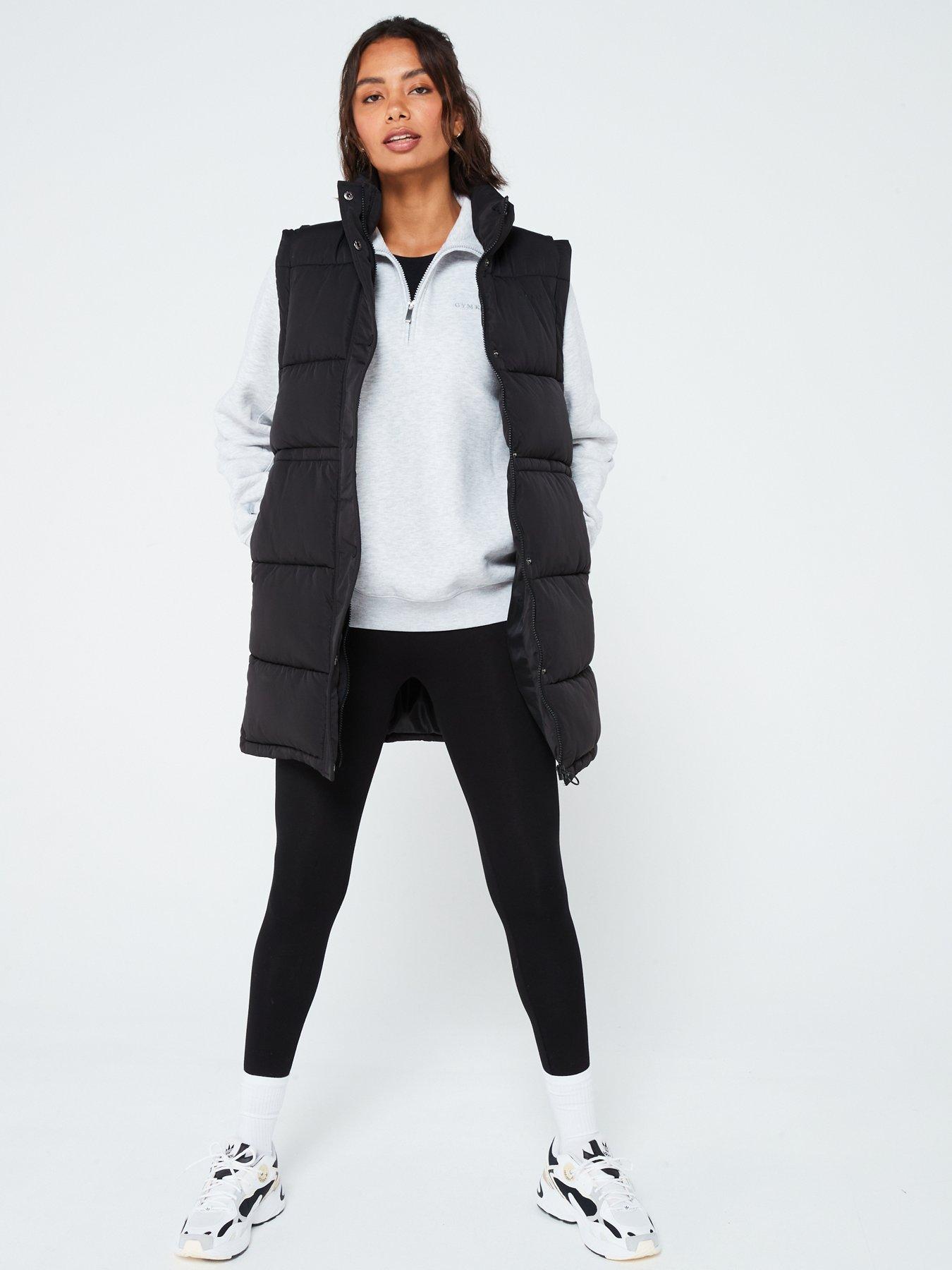 Gym King Womens Longline Gilet - Black | Very
