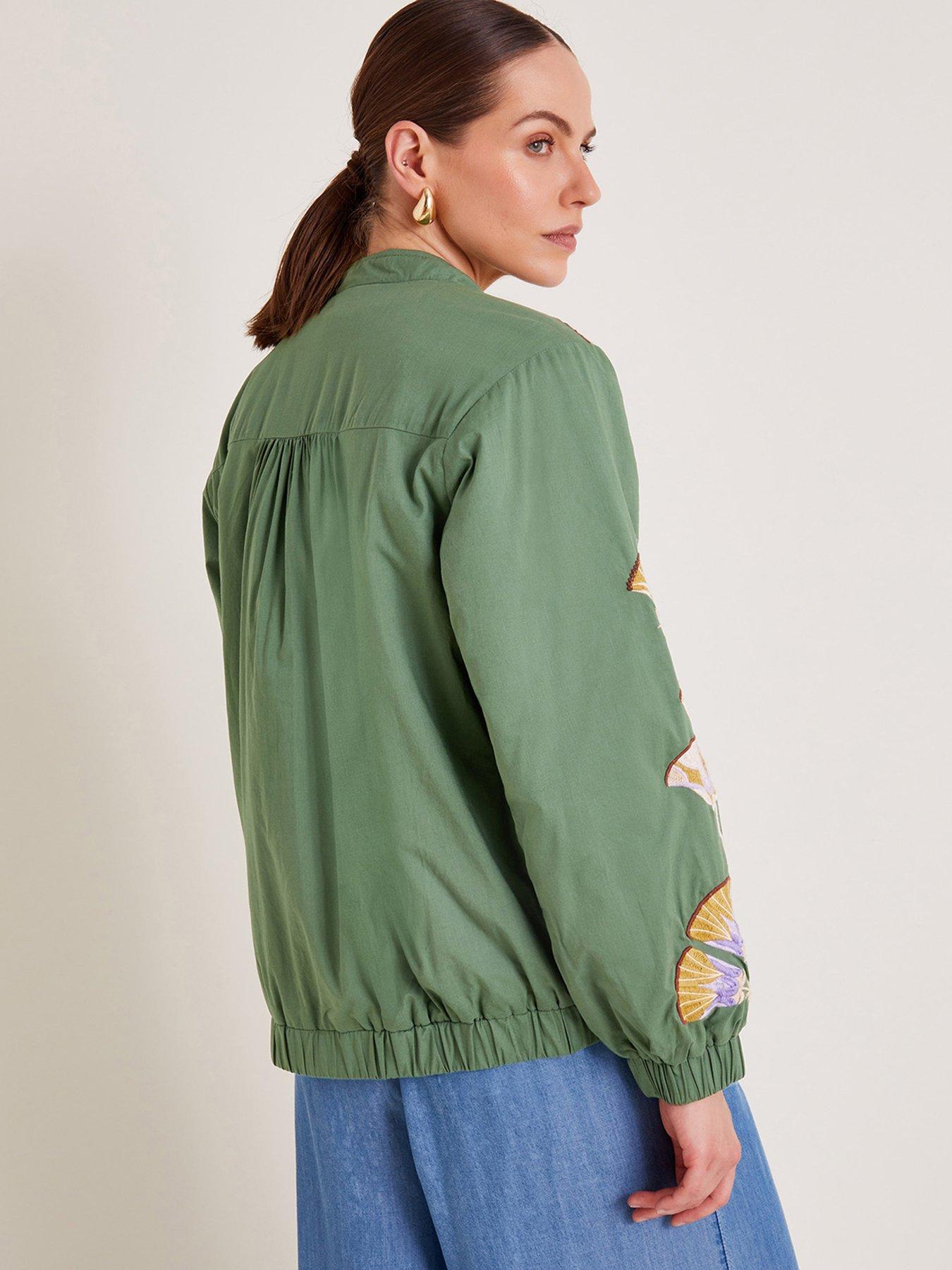 Monsoon Cristina Embroidered Jacket - Green | Very