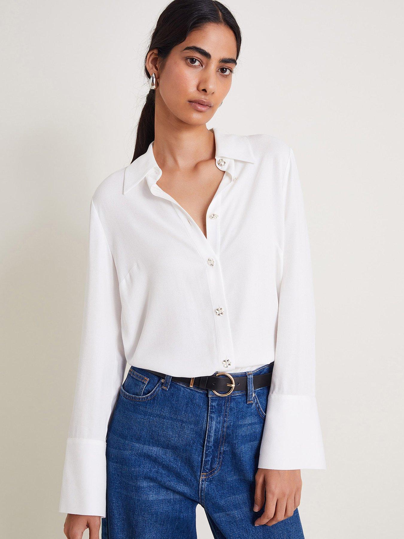 Monsoon Sandra Shirt - Ivory | Very