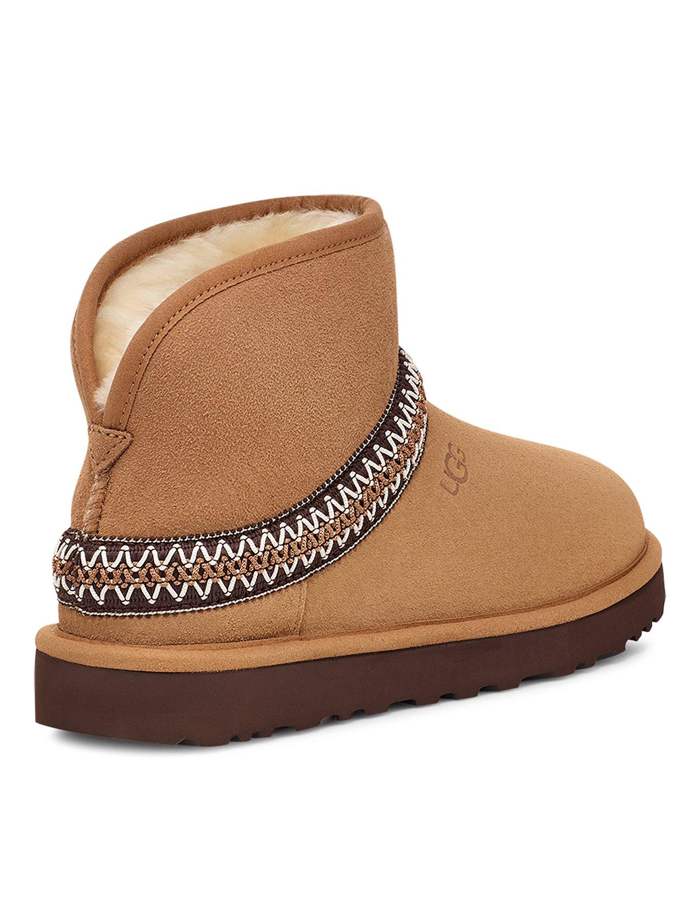 UGG Womens Classic Mini Crescent Boot - Chestnut | Very