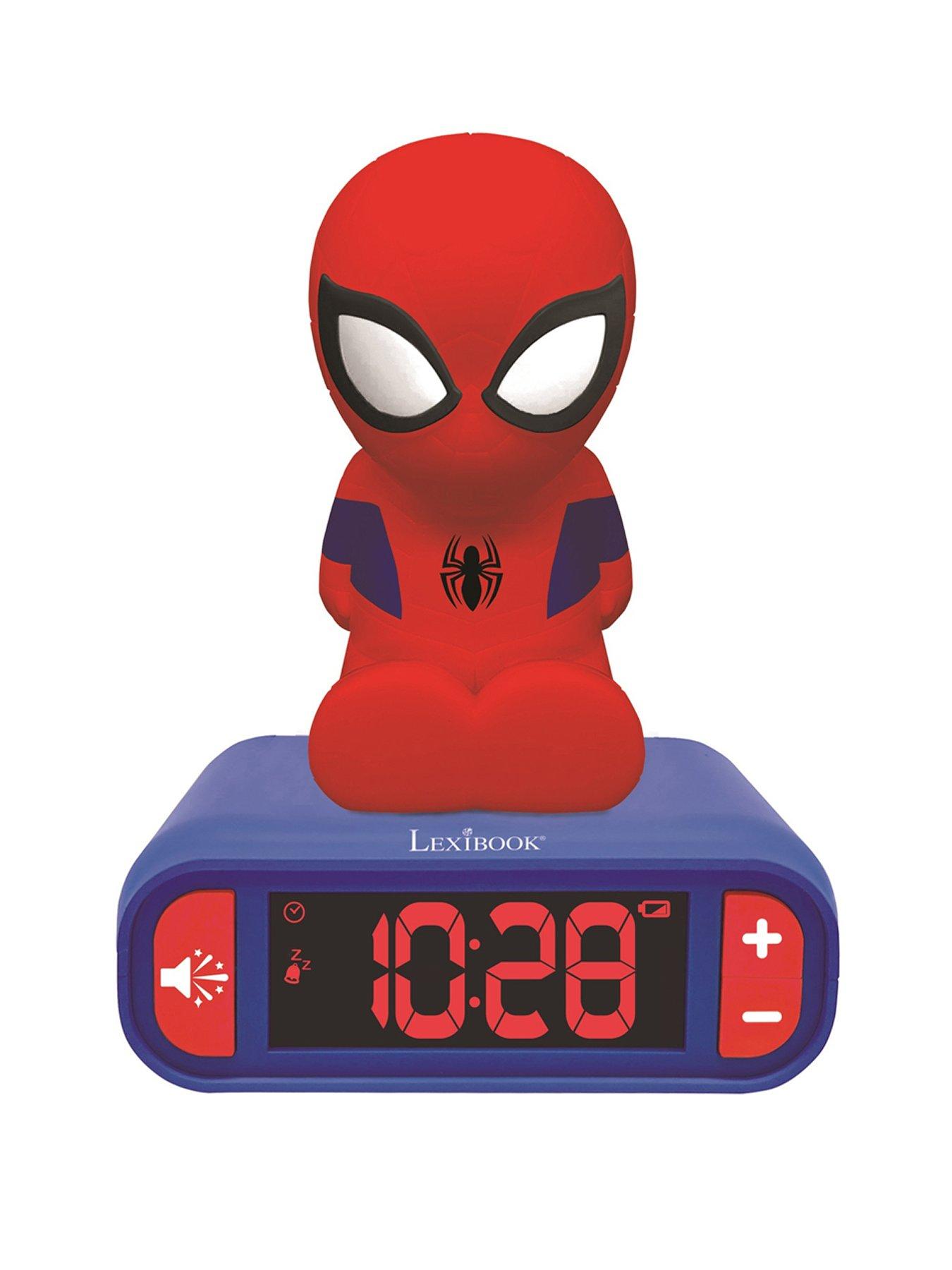 Spiderman Alarm Clock with Night Light 3D design SpiderMan and sound ...