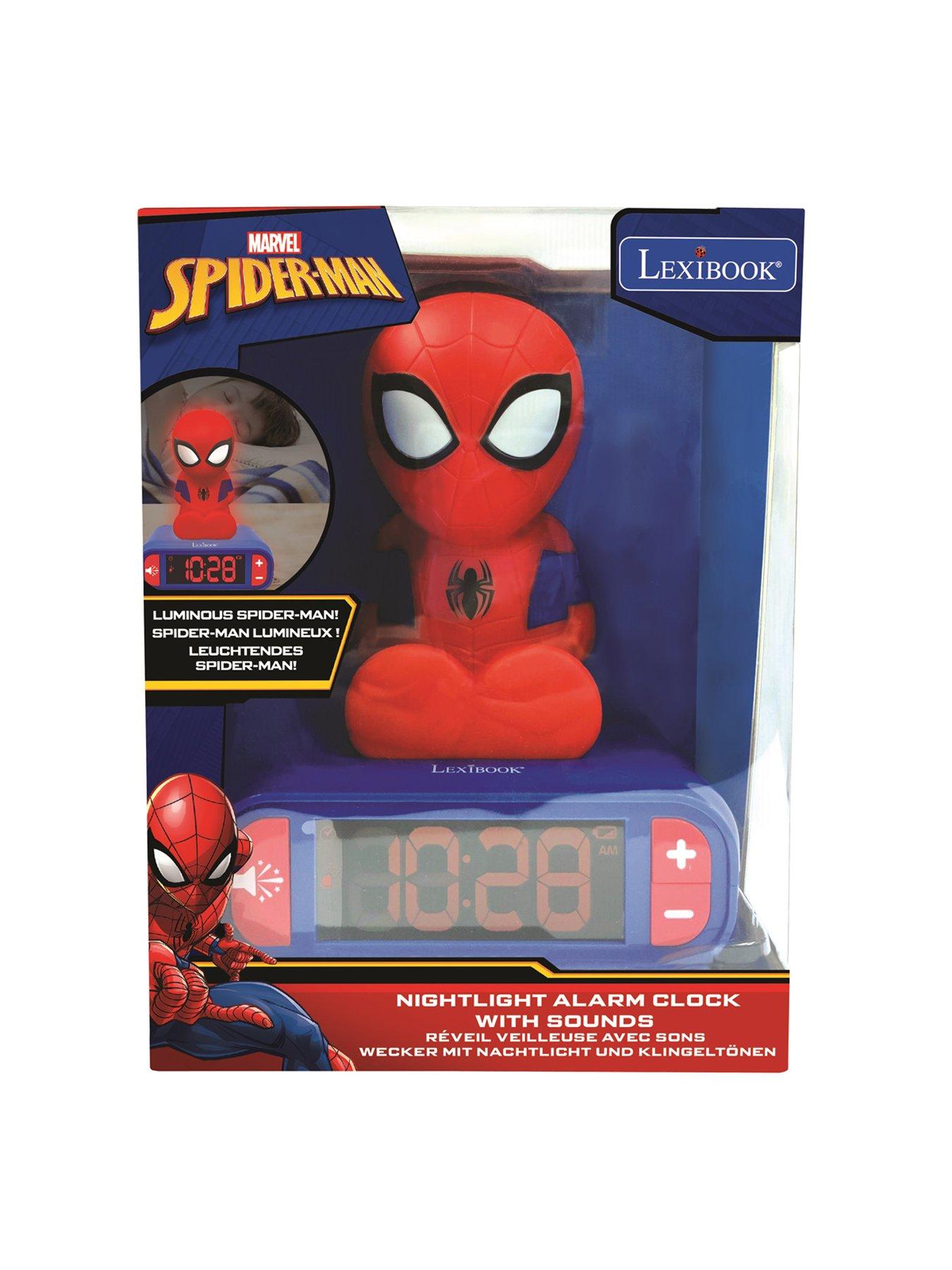Spiderman Alarm Clock with Night Light 3D design SpiderMan and sound ...