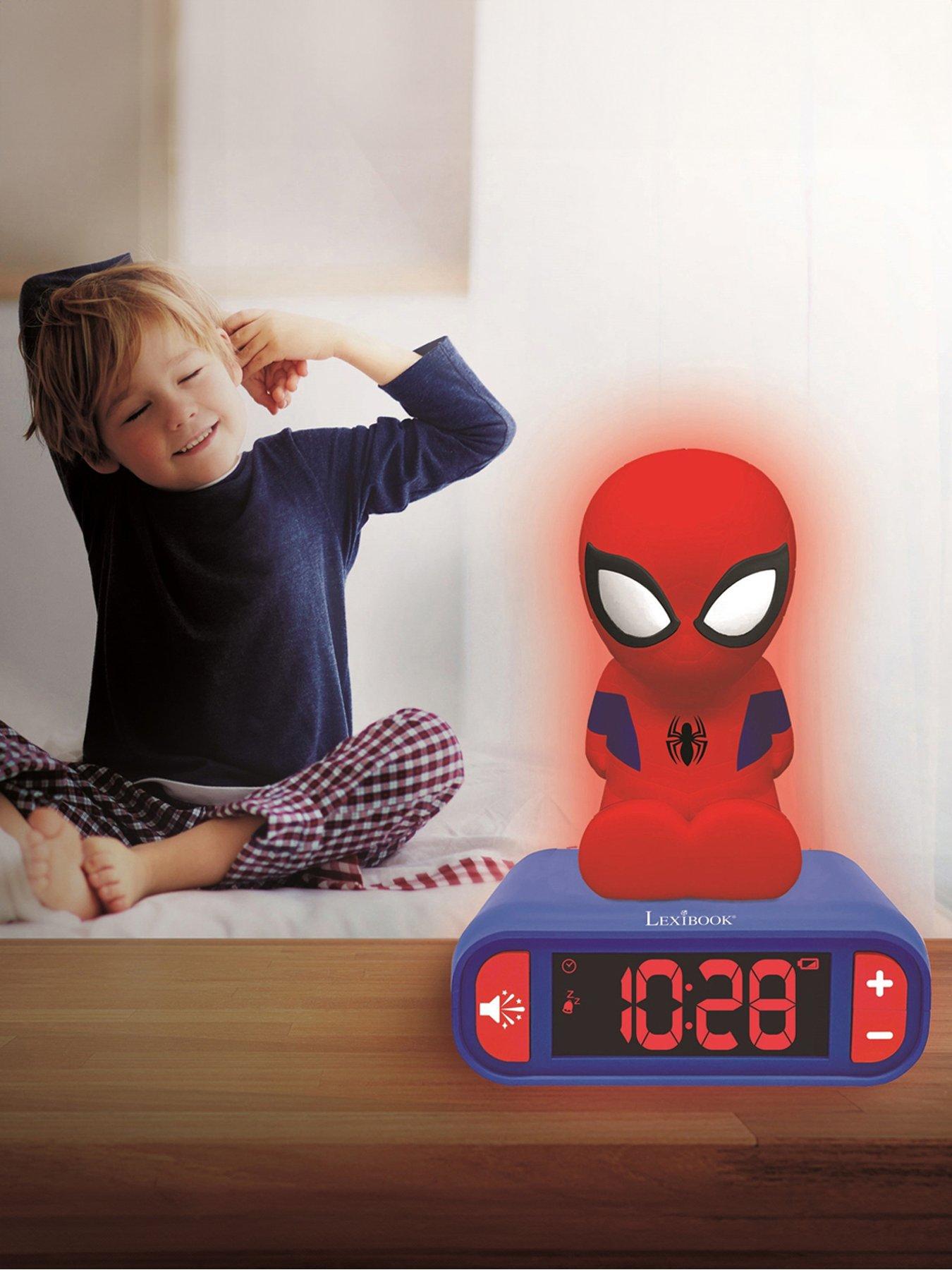 Spiderman Alarm Clock with Night Light 3D design SpiderMan and sound ...