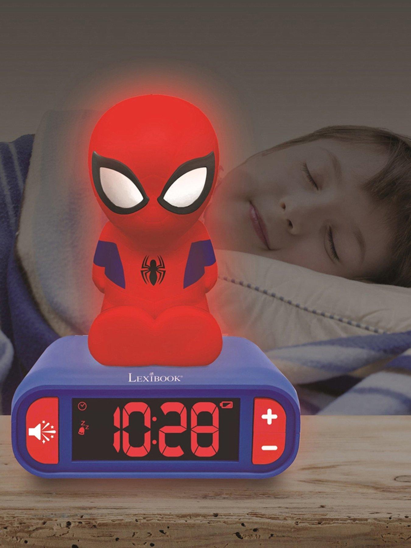 Spiderman Alarm Clock with Night Light 3D design SpiderMan and sound ...