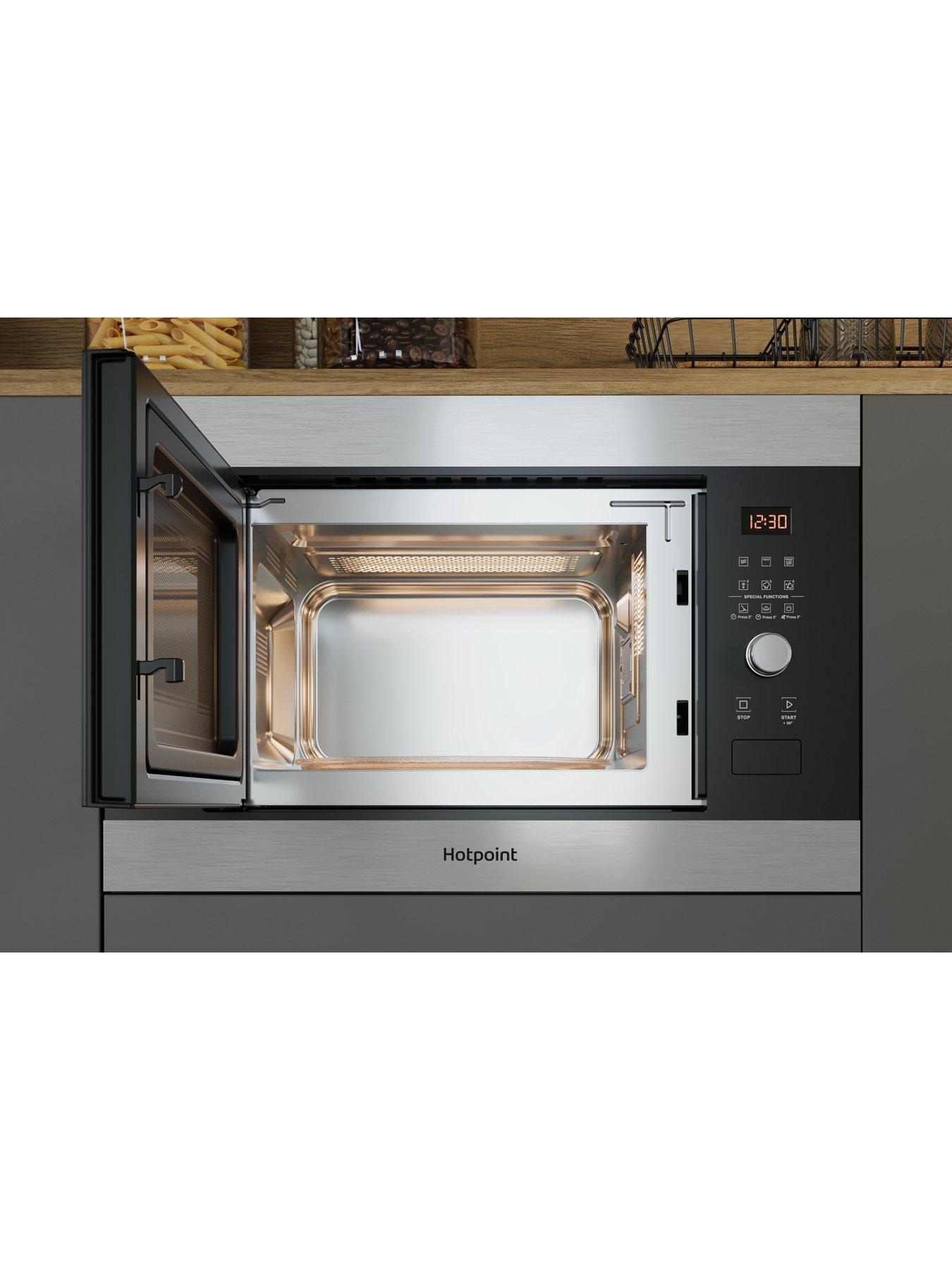 Hotpoint MF25GIXH Built-in Compact Microwave Oven - Stainless Steel | Very
