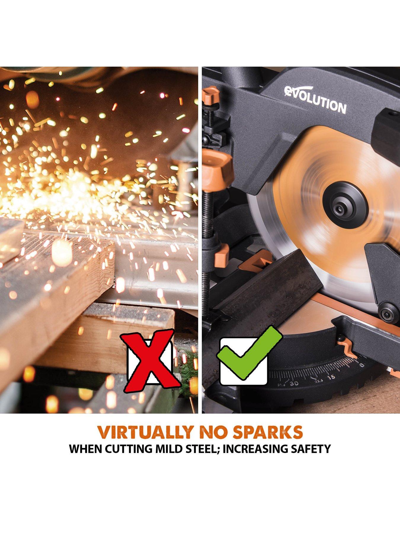 Evolution R255SMS+ 255mm Multi Material Sliding Mitre Saw | Very