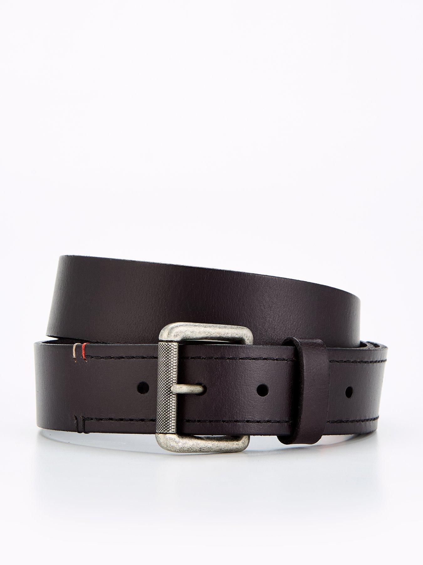 Superdry Badgeman Leather Belt - Black | Very