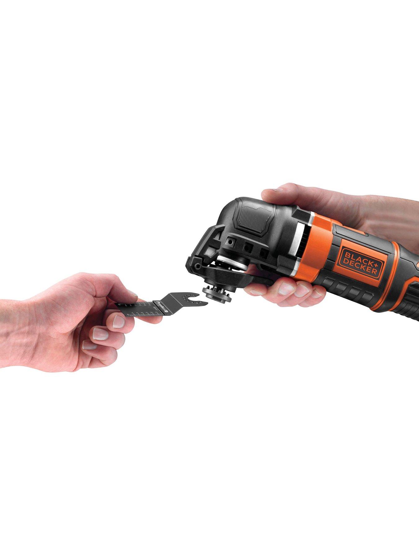 Black & Decker 300W Oscillating Multi Tool + 12 Accessories + Kitbox ...