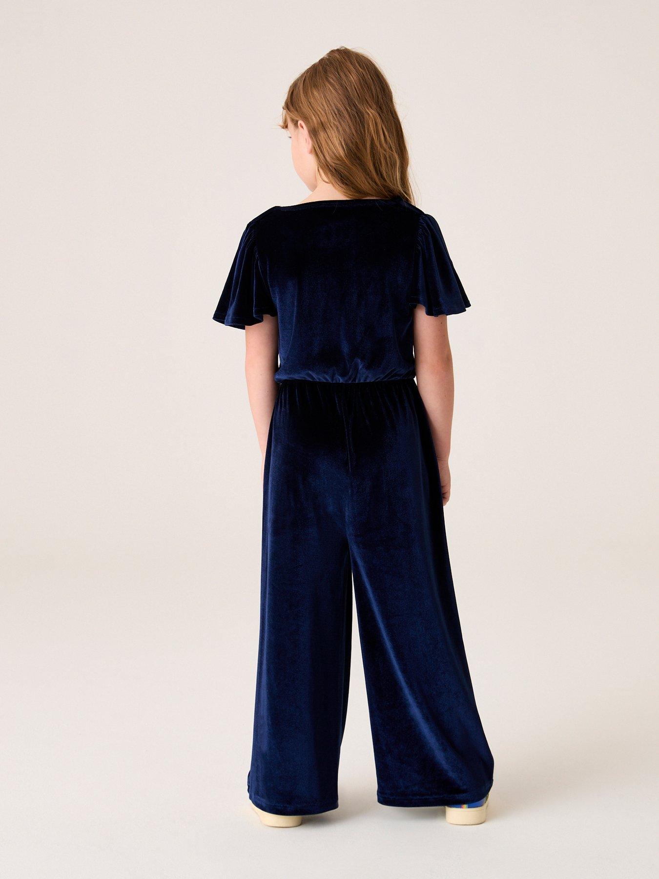 Little Bird Girls Sequin Jumpsuit - Navy | Very