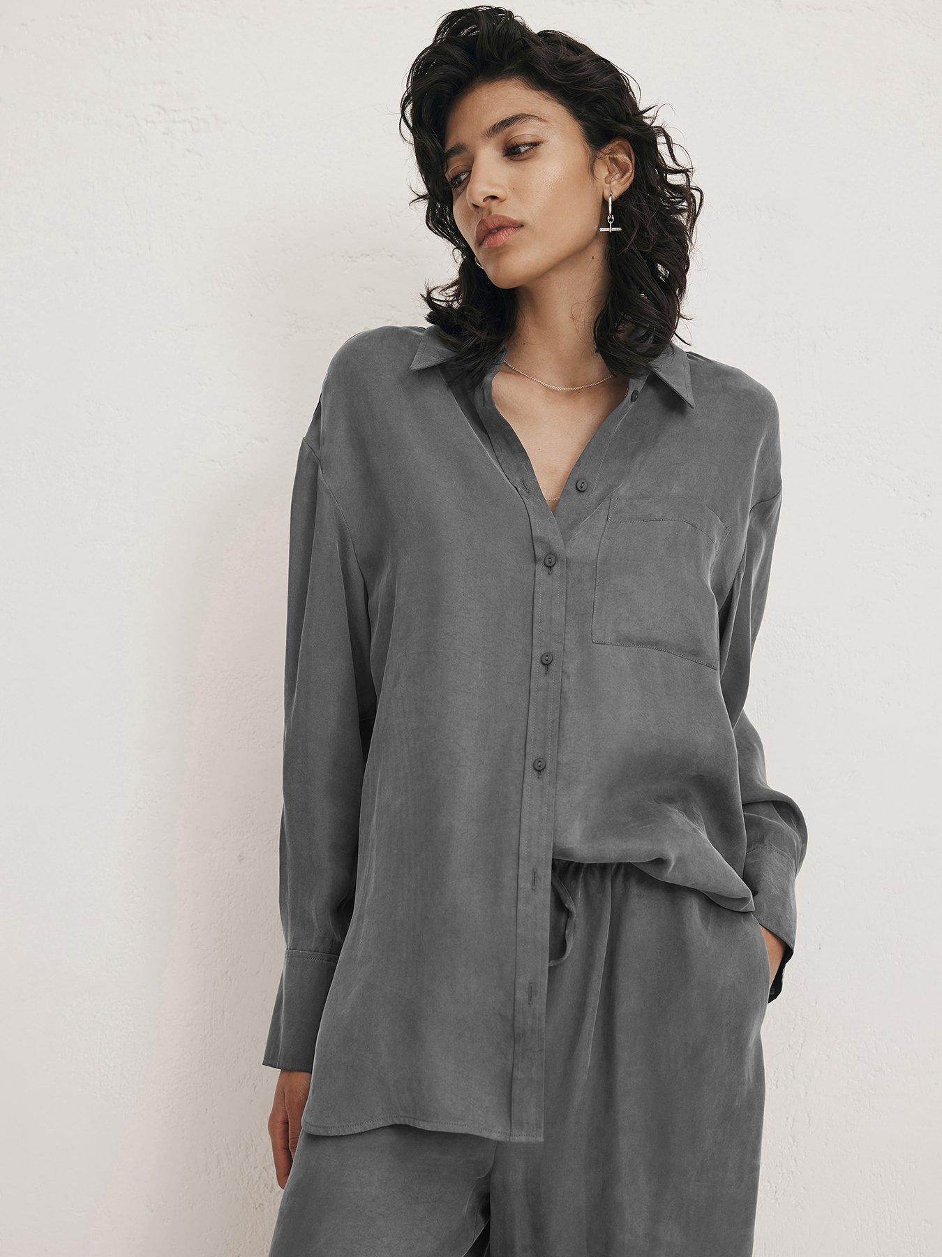 Mint Velvet Grey Easy Oversized Shirt | Very