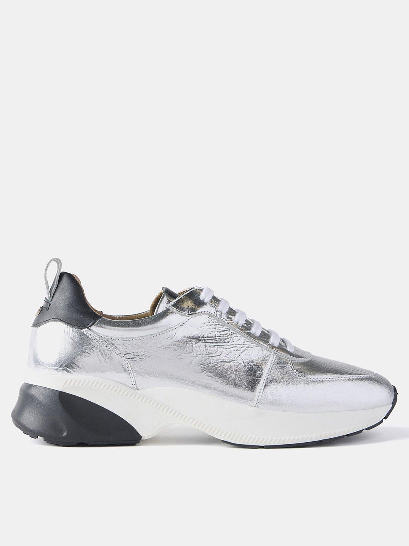 Mint Velvet Lyn High Shine Leather Trainer | Very