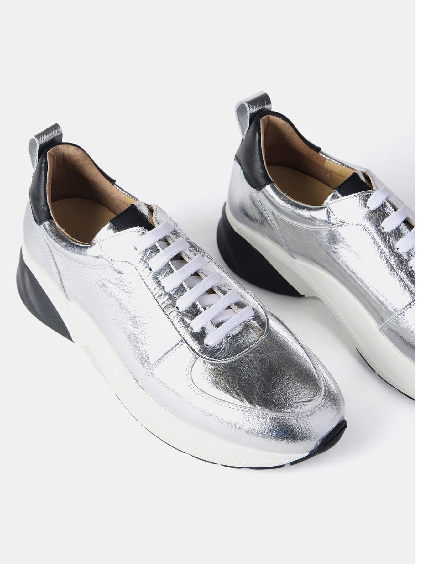 Mint Velvet Lyn High Shine Leather Trainer | Very