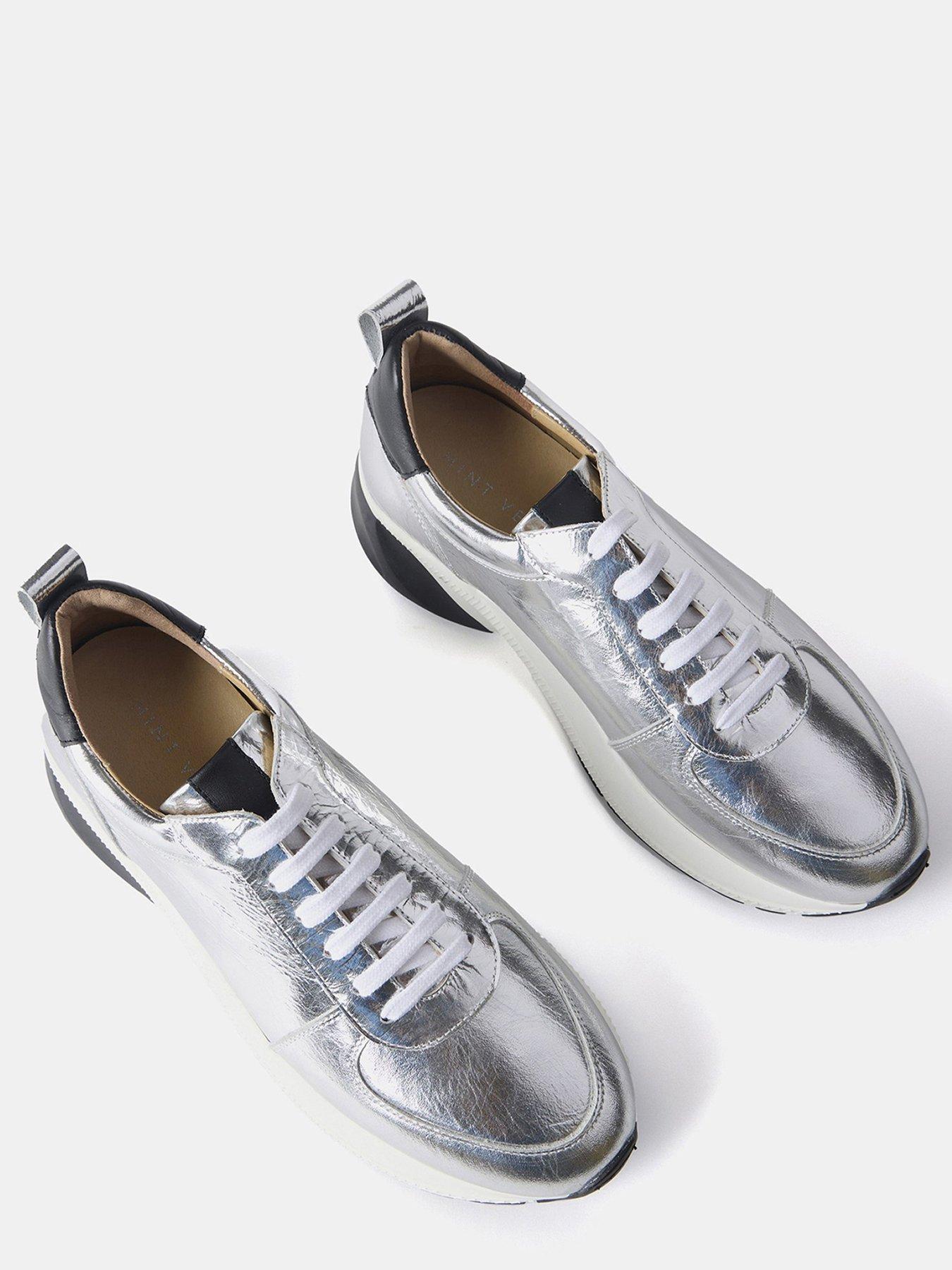 Mint Velvet Lyn High Shine Leather Trainer | Very
