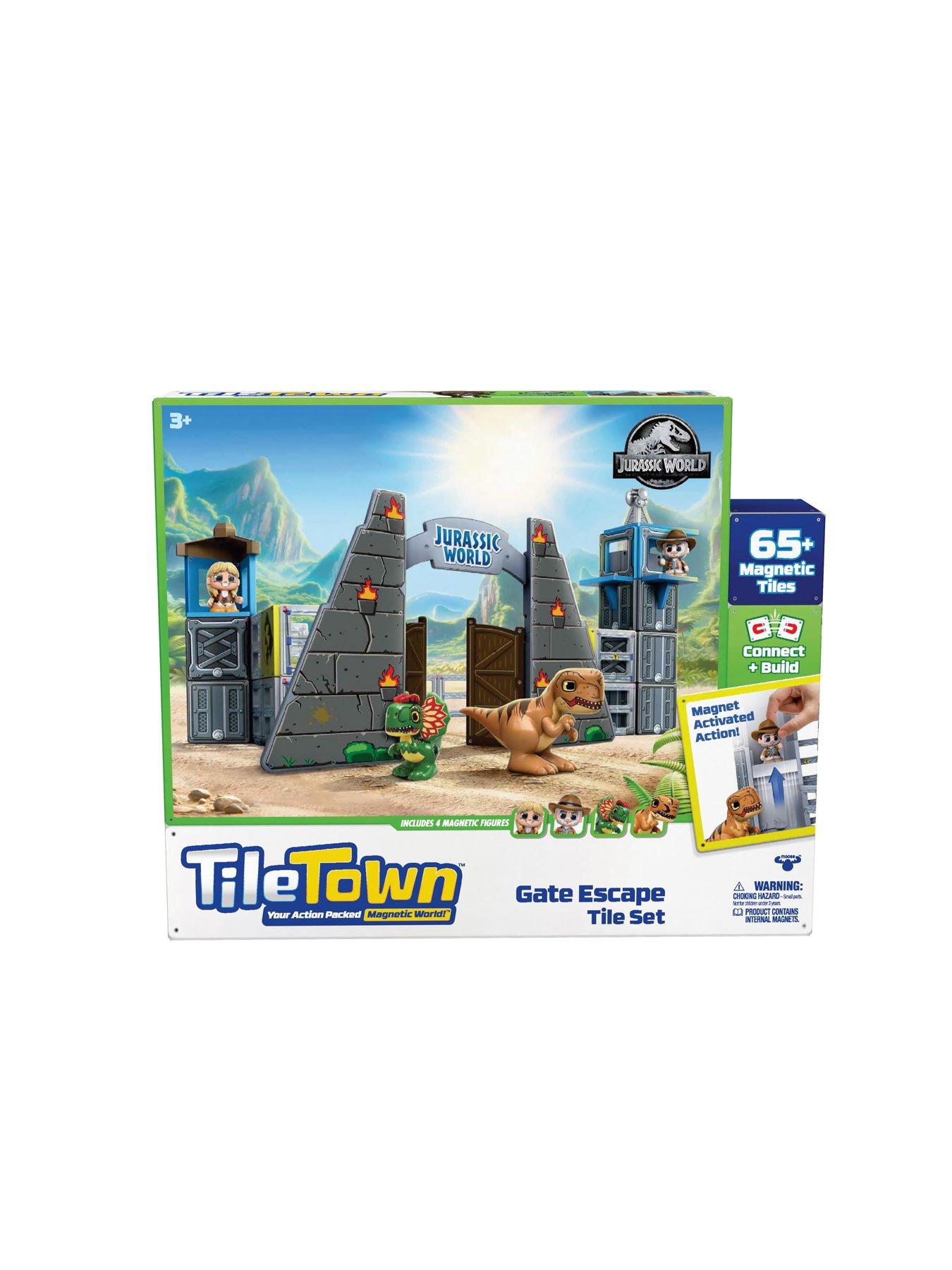 Tile Town Jurassic World Dino Escape Magnetic Tiles Playset | Very