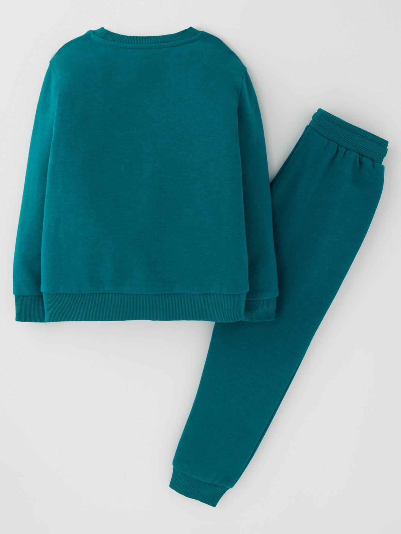 Everyday Boys Sweat Top And Jog Set - Green | Very