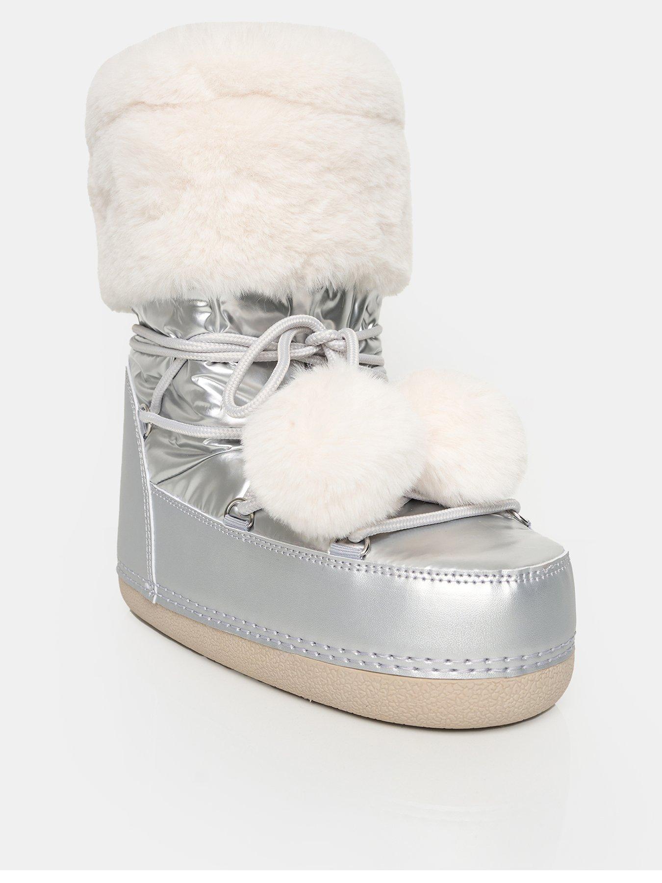 Public Desire Aster Snow Boots - Silver | Very