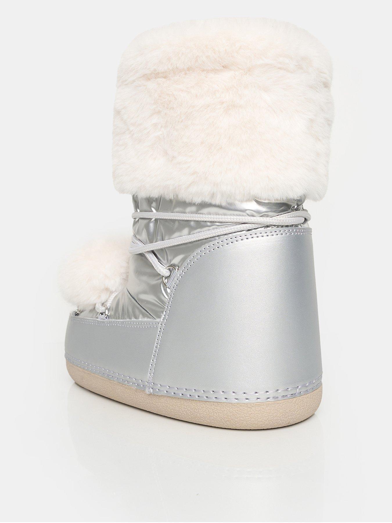 Public Desire Aster Snow Boots - Silver | Very