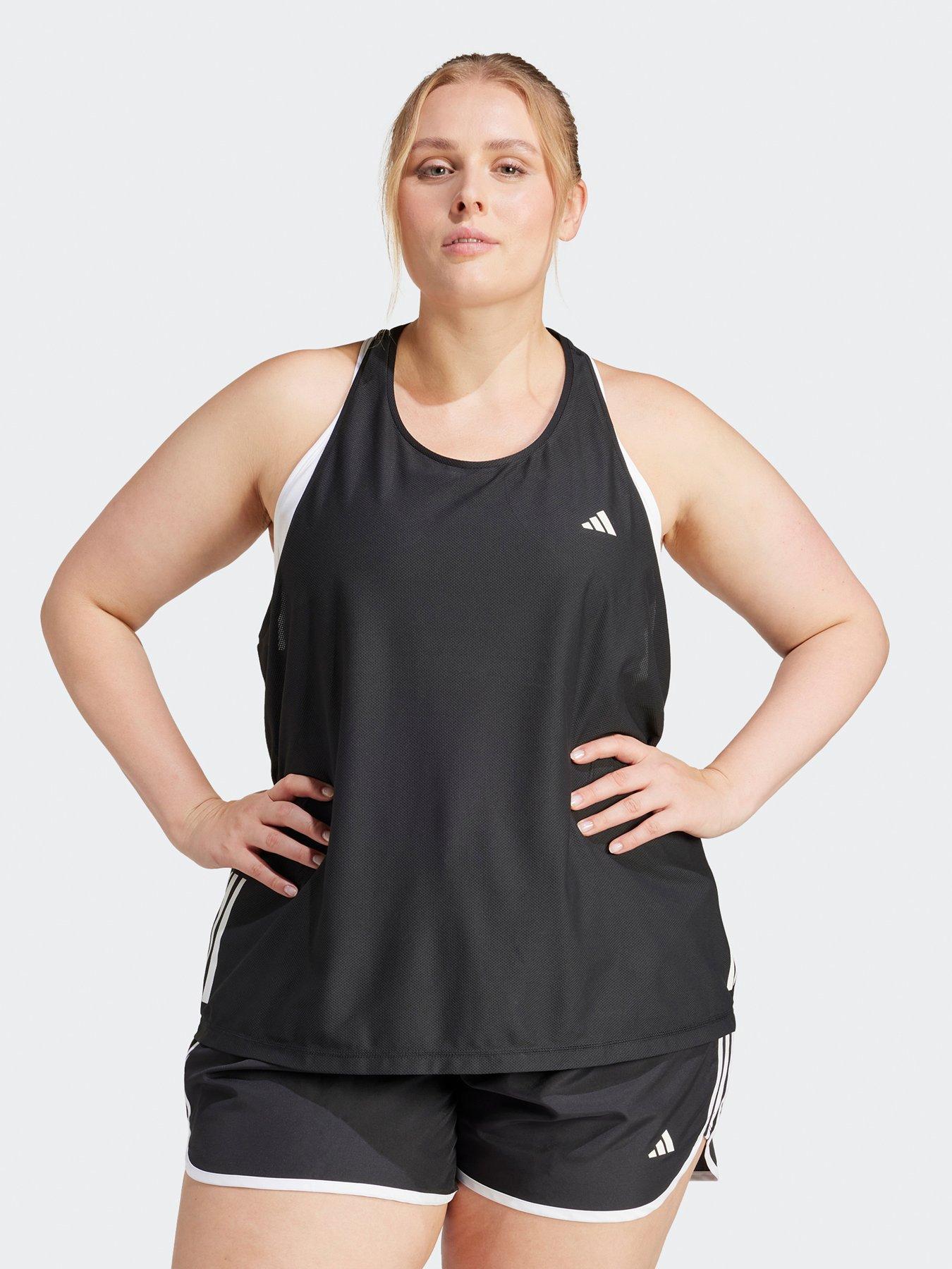 adidas Womens Plus Size Running Own The Run Tank - Black | Very
