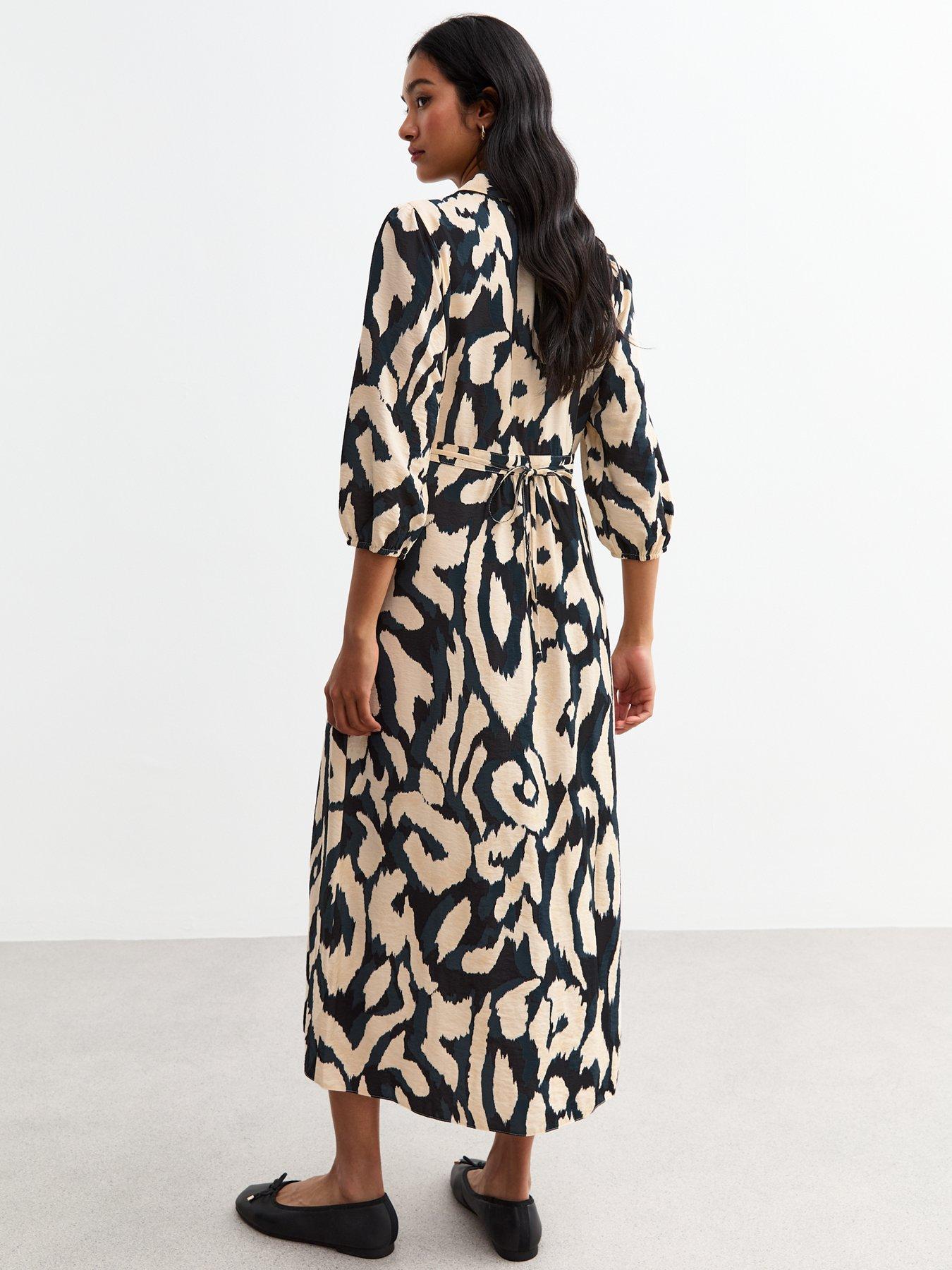 New Look Blue Abstract Midi Shirt Dress - Print | Very