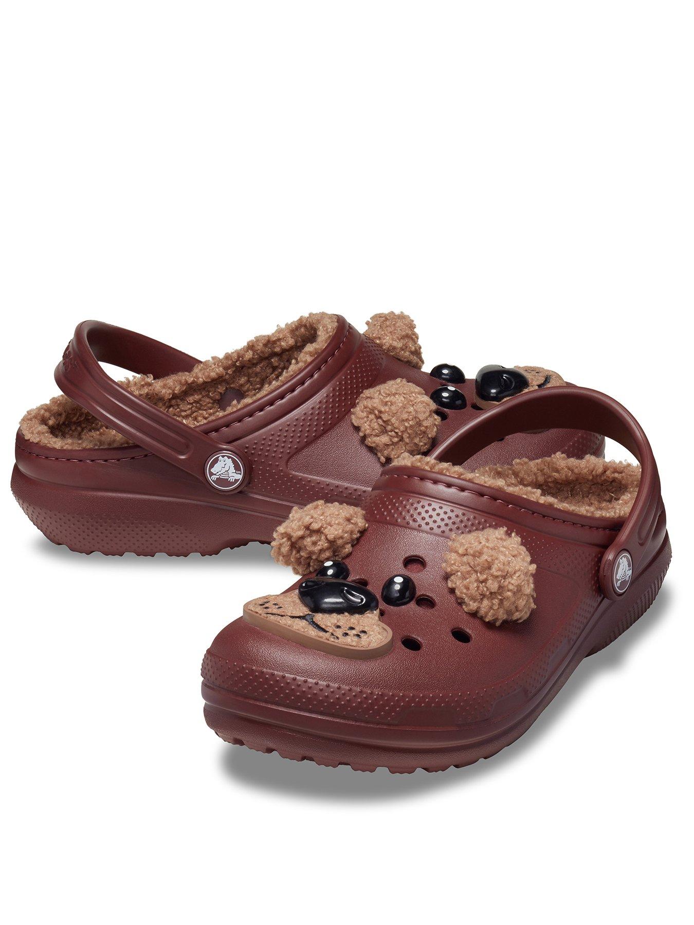 Crocs Kids Classic Lined Brown Bear Clog - Brown | Very