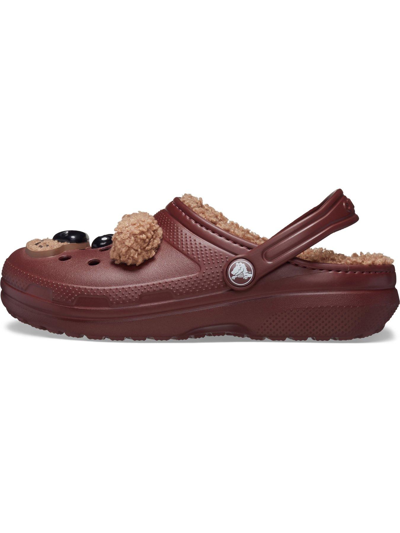 Crocs Kids Classic Lined Brown Bear Clog - Brown | Very