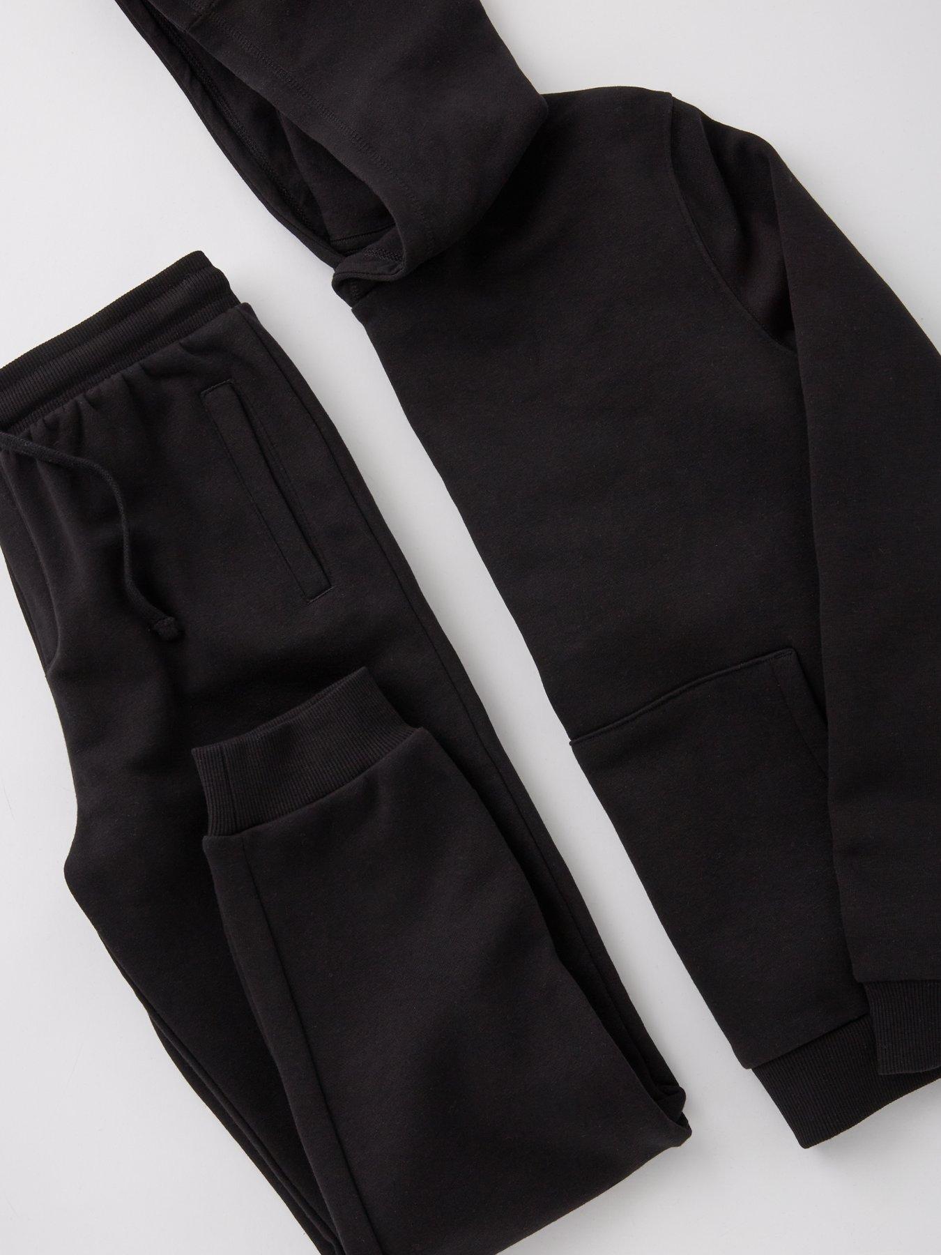 The Very Collection Boys Sweat Hoodie And Jog Set - Black | Very