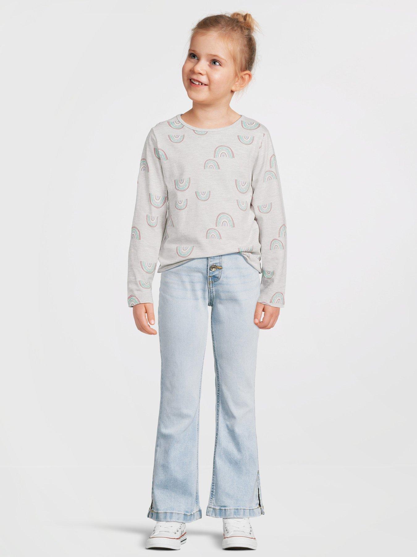 Everyday Girls Long Sleeve All Over Print Rainbow Single Jersey T-Shirt ...