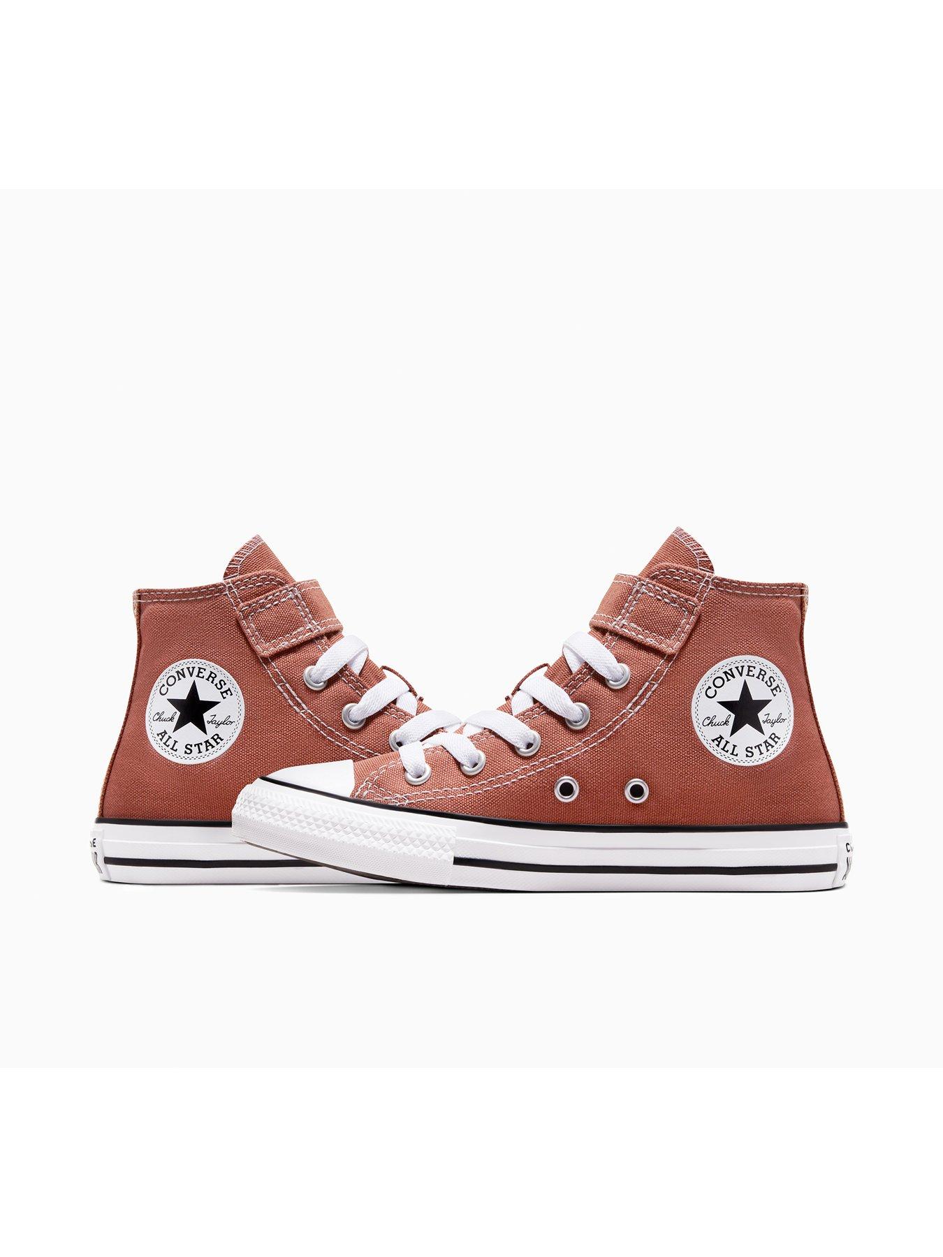 Girls brown converse store